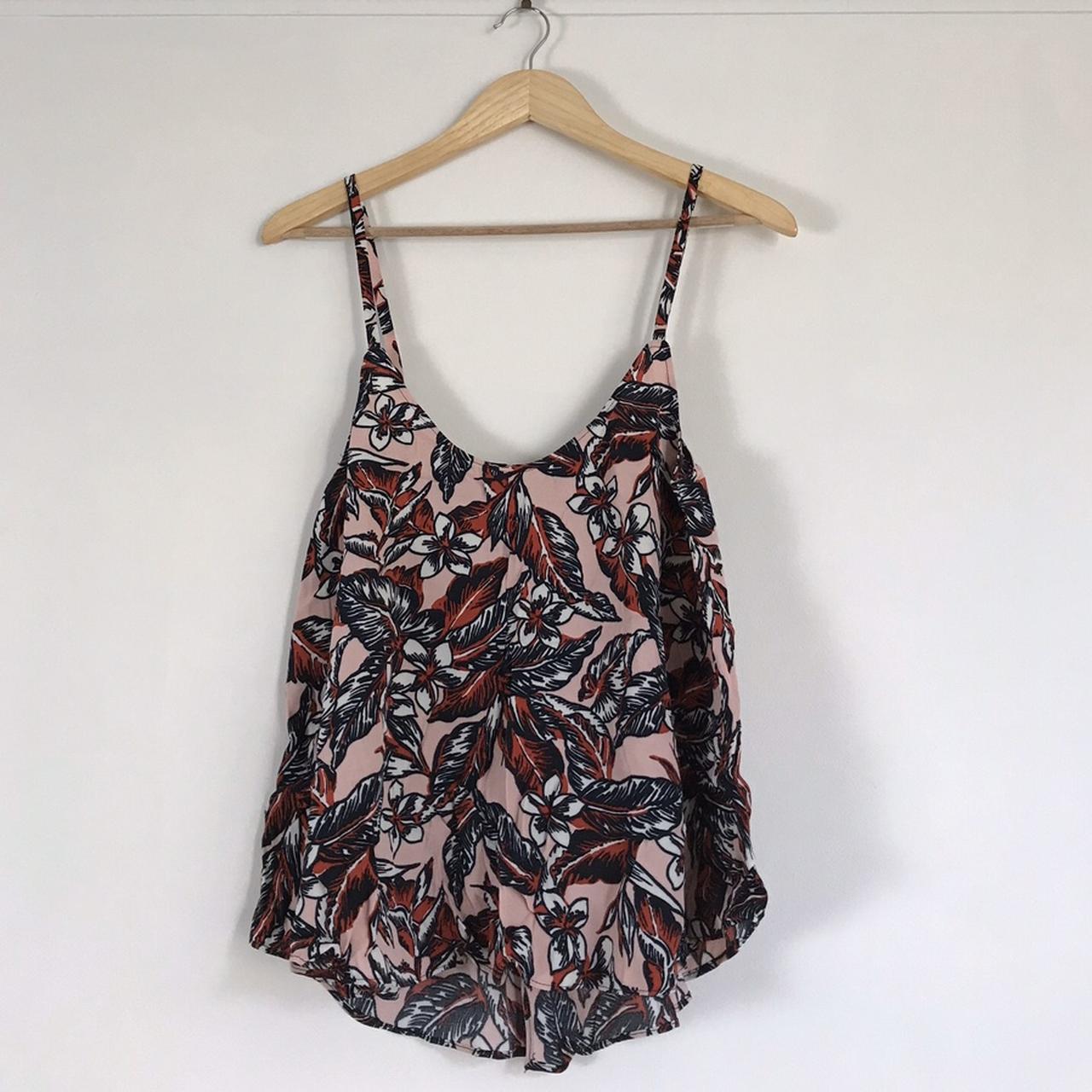 Cute and colourful flowy halter top with an open... - Depop