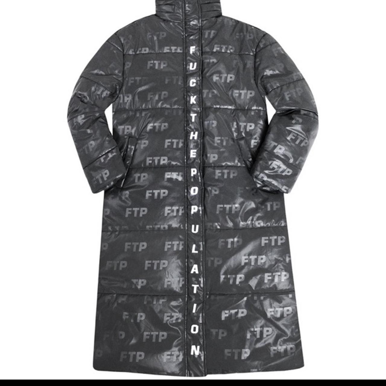 FTP black reflective trench coat. 2nd picture is... - Depop