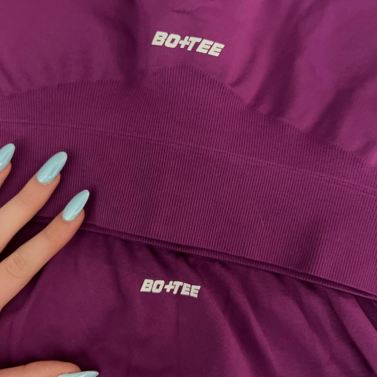 purple bo+tee workout set so flattering and makes... - Depop