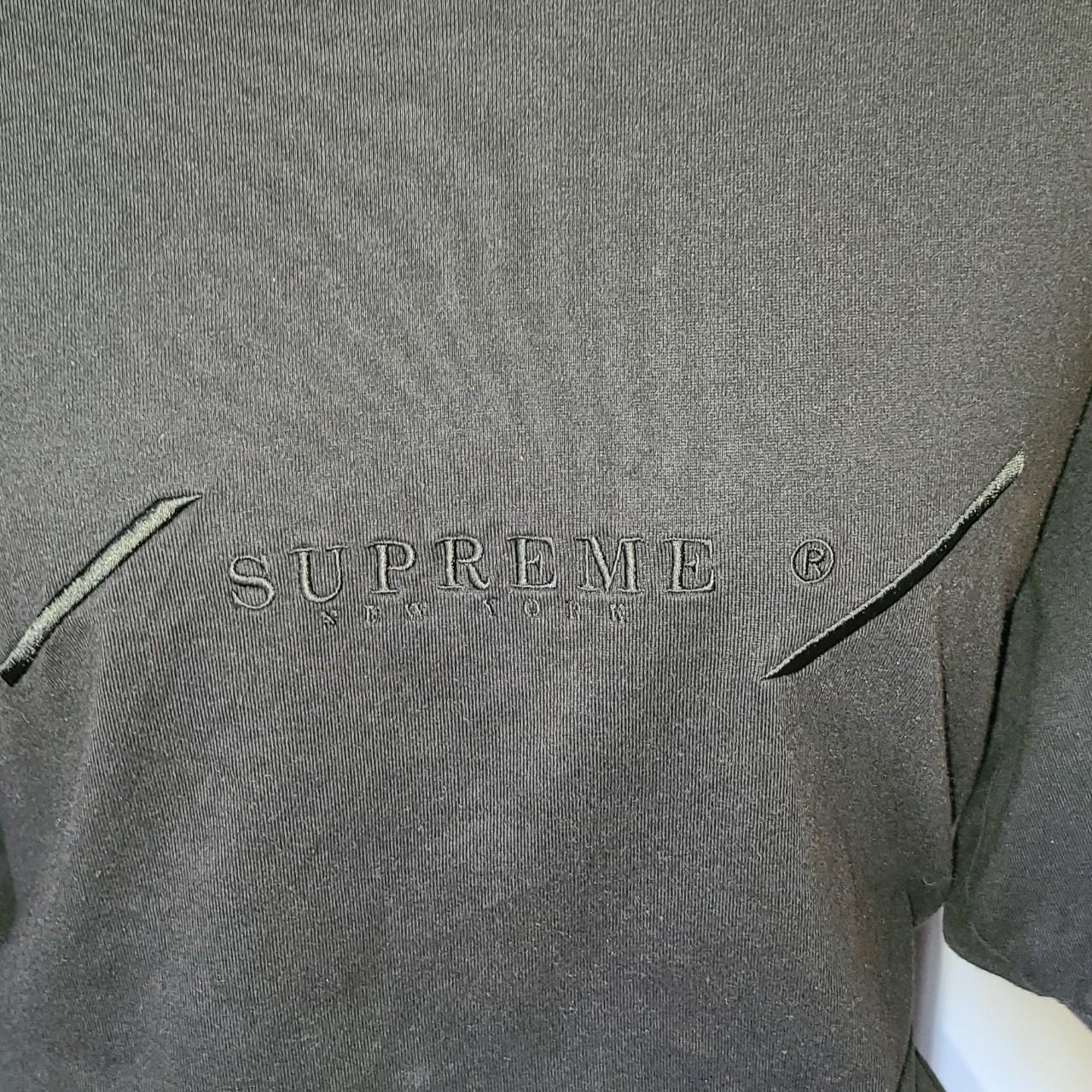 SUPREME NEW YORK TONAL EMBROIDERY LOGO TSHIRT TOP... - Depop