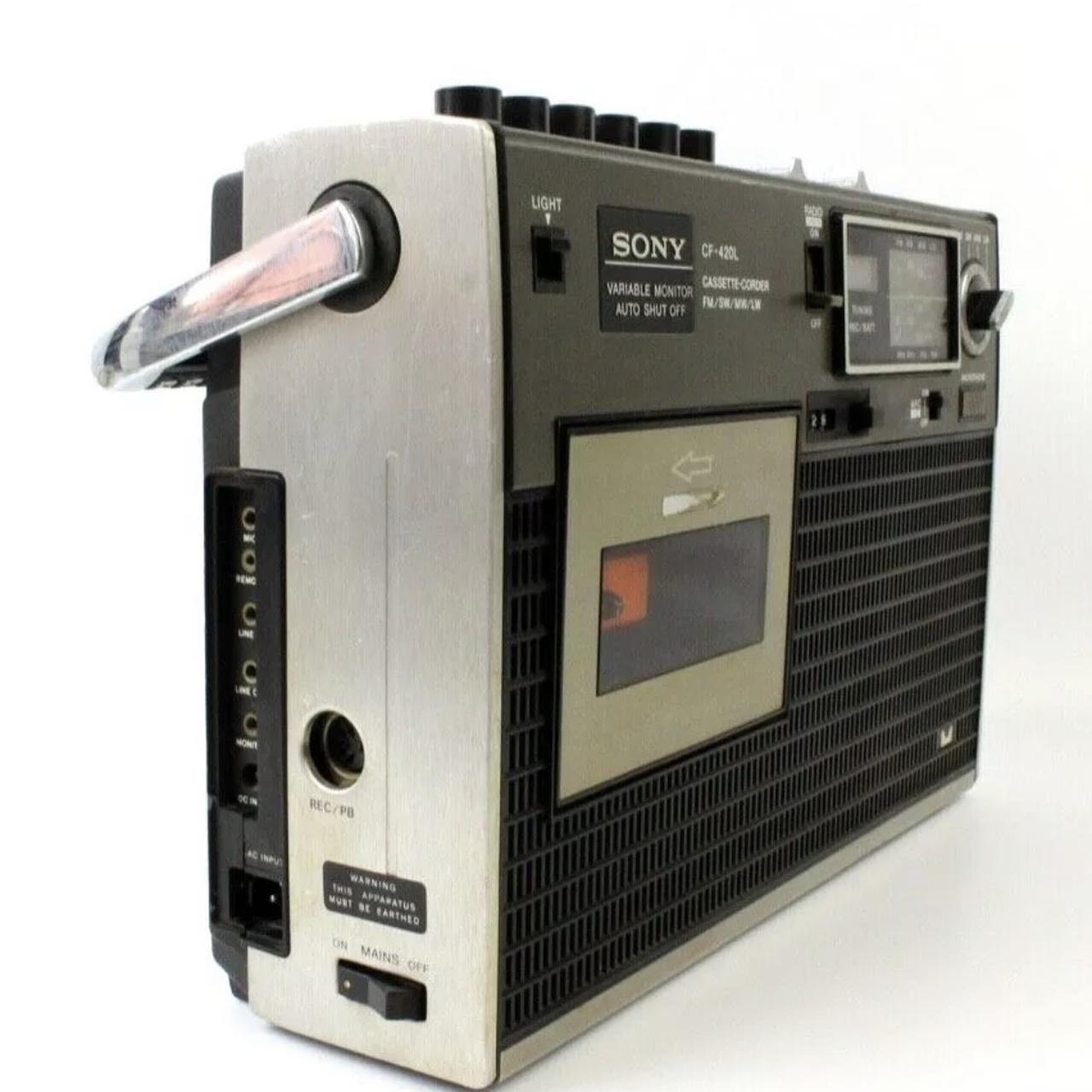 Vintage Retro Sony CF-420L Radio / Cassette Player -... - Depop