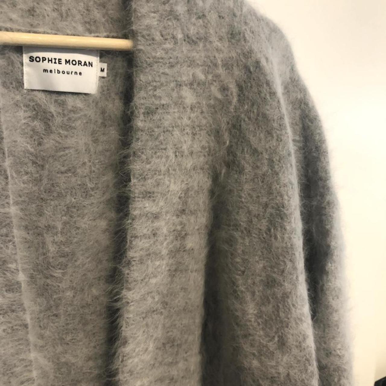 Long Grey Angora Cardigan This cardigan is made... - Depop