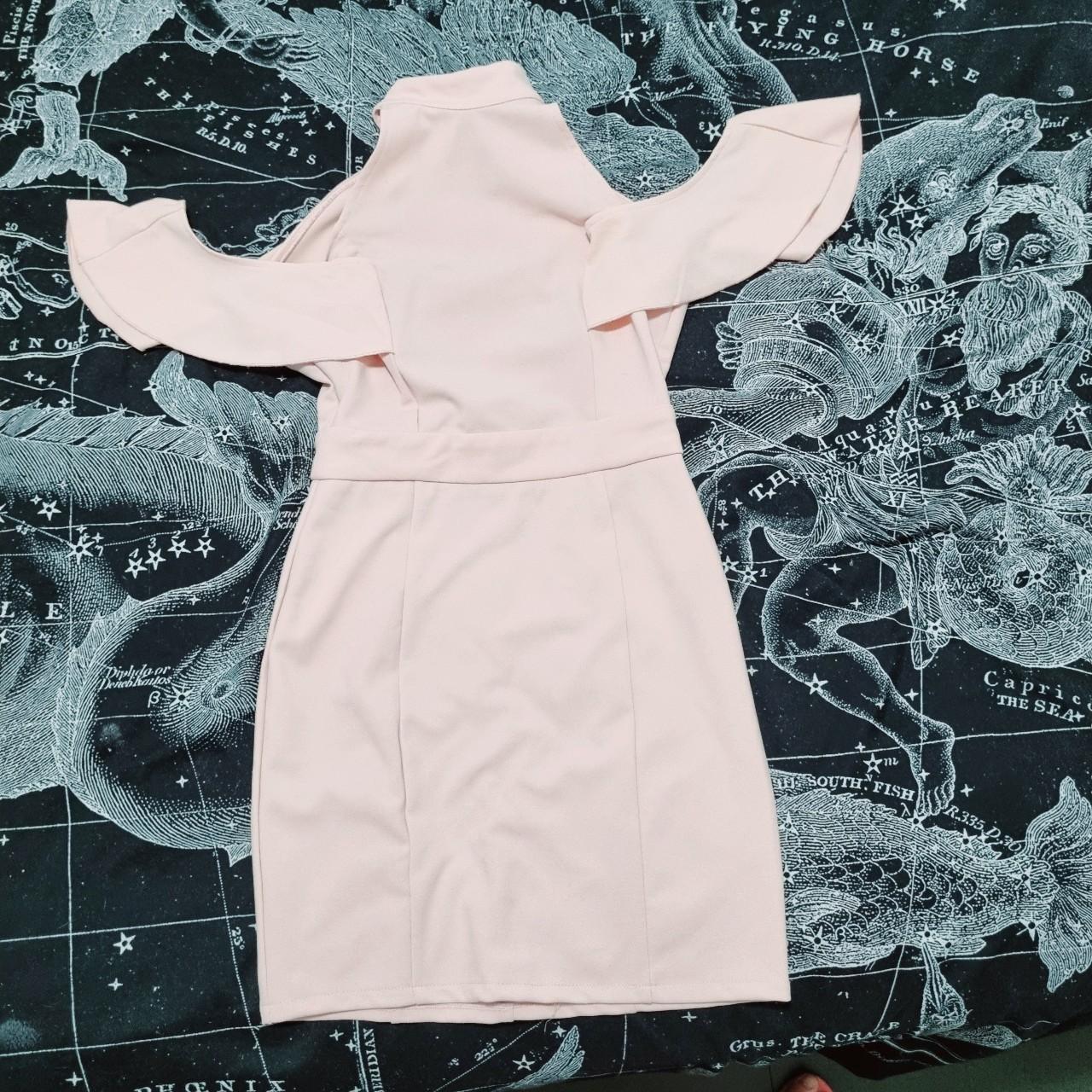 Missguided dusty pink ruffle detail halter cocktail... - Depop