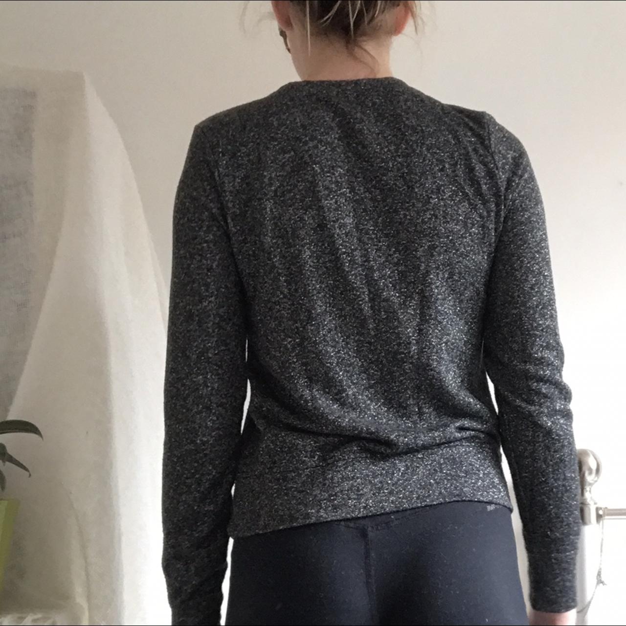 black jumper new look tight fitted black sparkly... - Depop