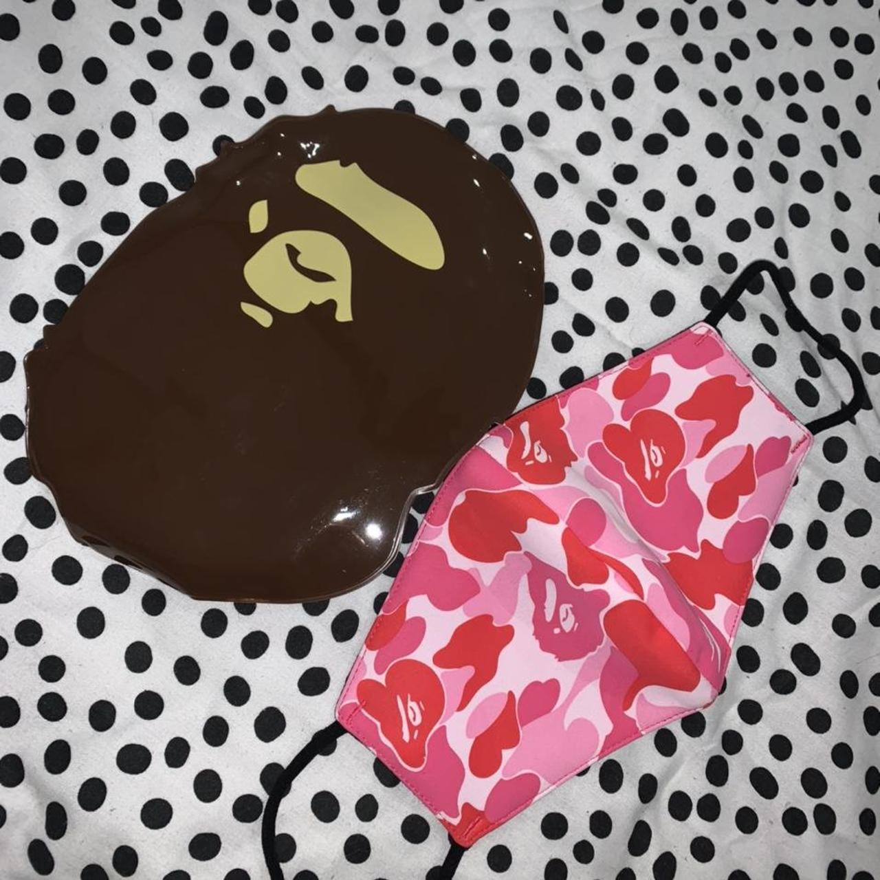 a bathing ape bape face mask pink camo bought from... - Depop