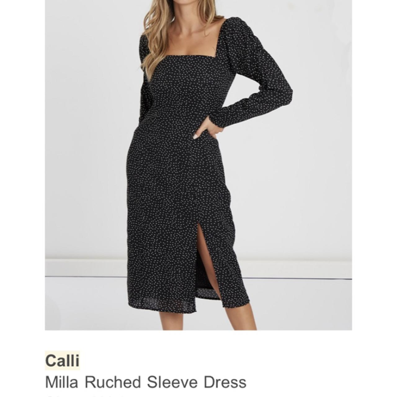Calli the label black polka dot dress. Bought on the... - Depop