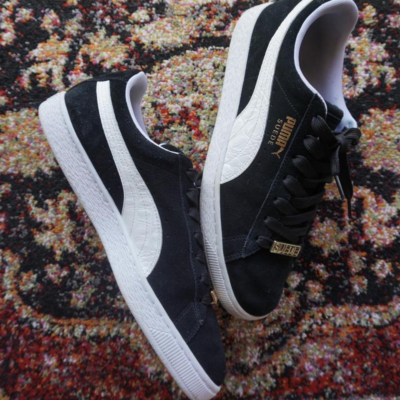 Puma Suede Classic XXL Size 12 mens Gold & Black... - Depop