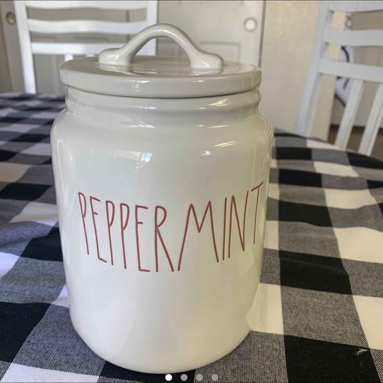 NEW! Rae Dunn PEPPERMINT canister. All items... - Depop