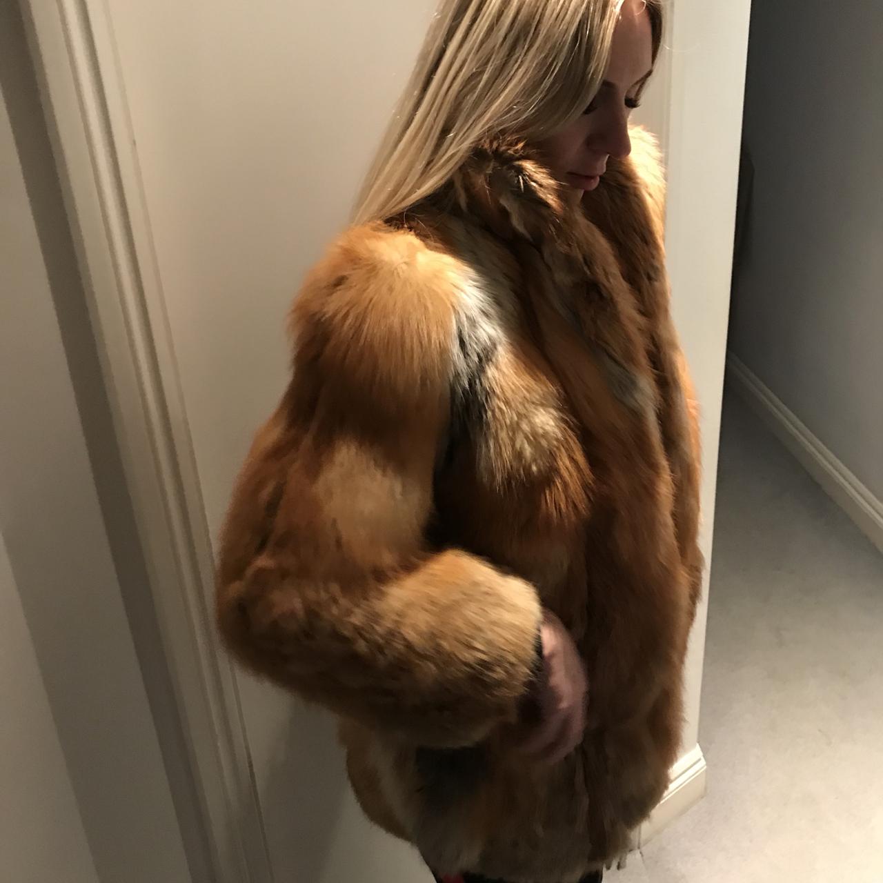 Vintage Red fox fur coat, all though this piece is... - Depop