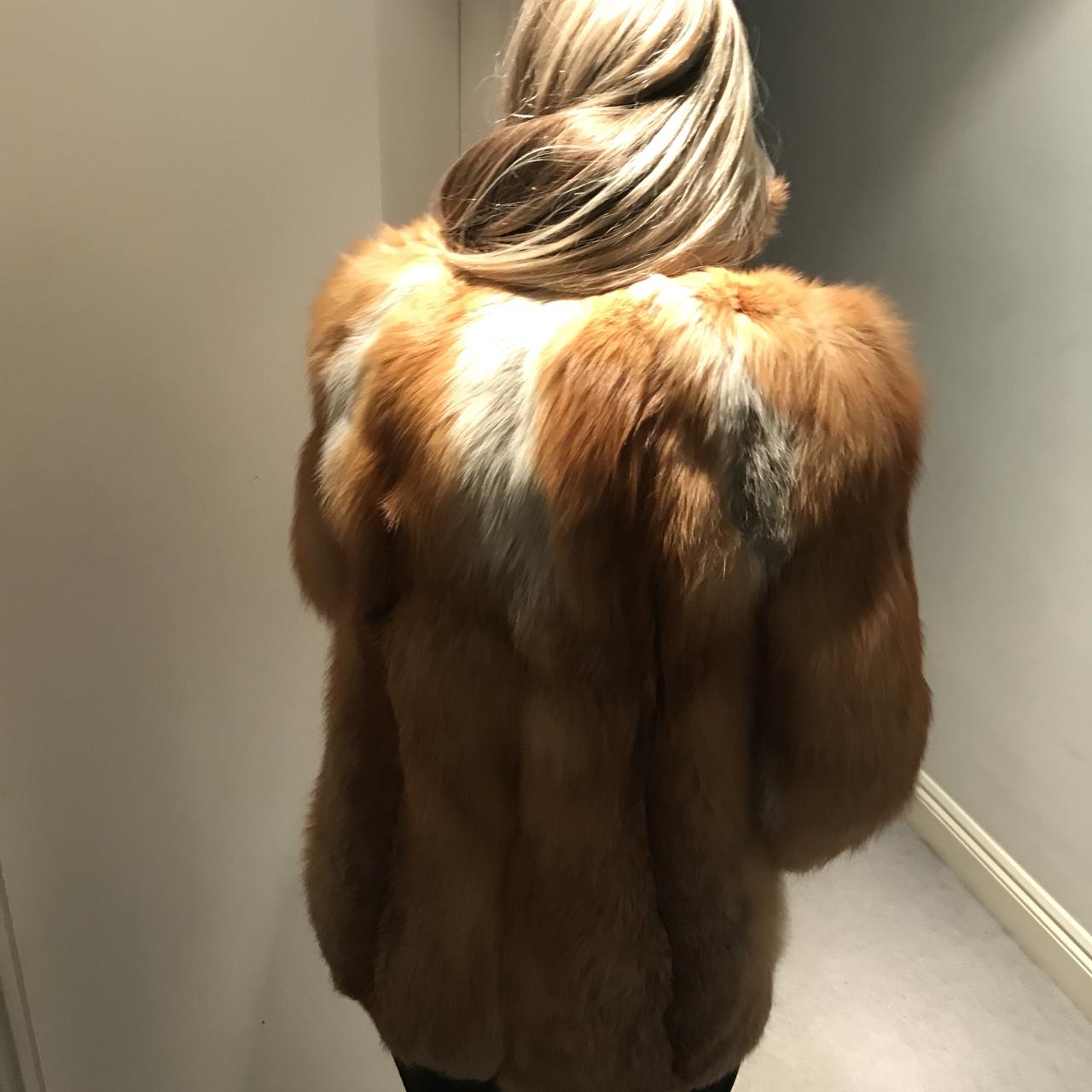 Vintage Red fox fur coat, all though this piece is... - Depop