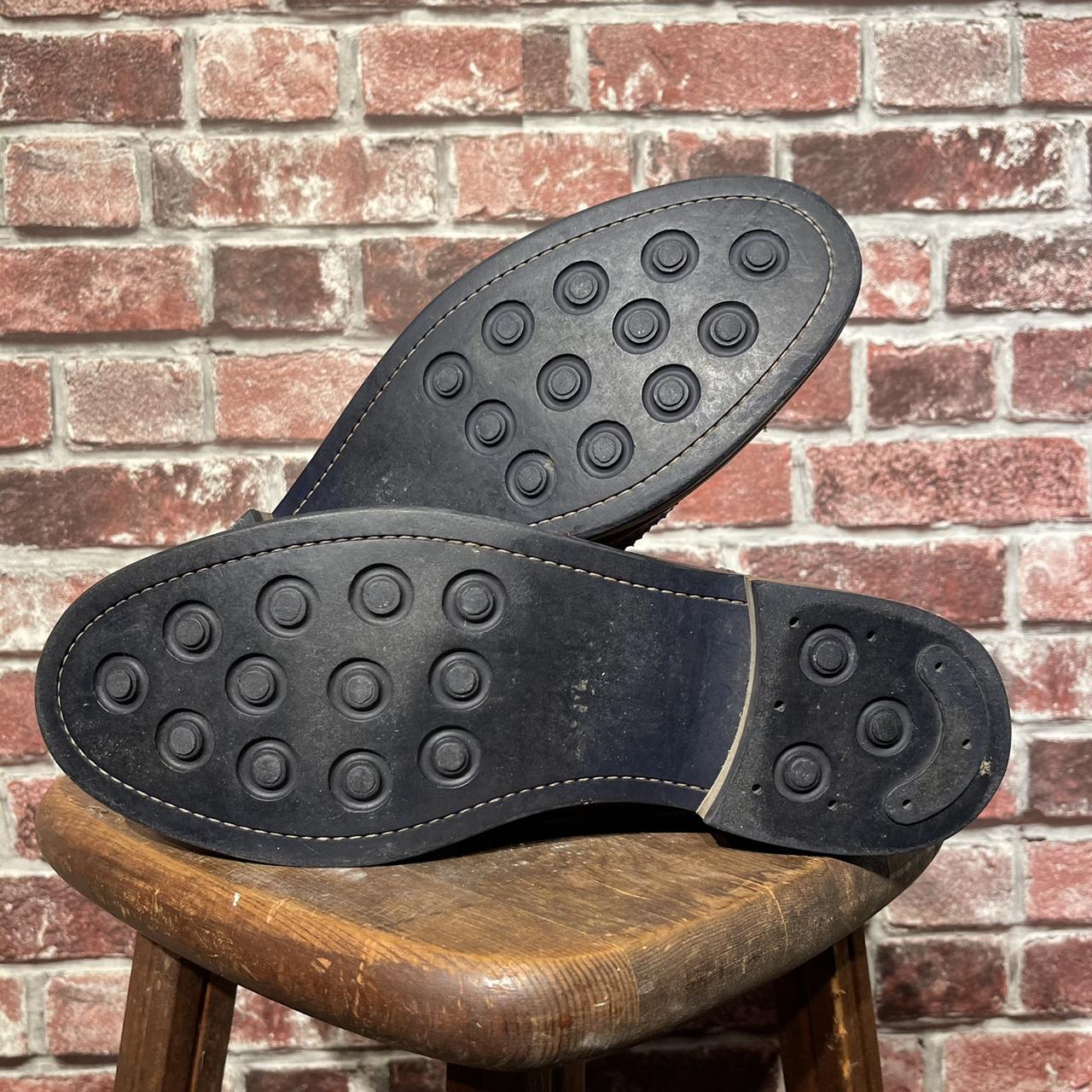 These burgundy wing tipped boots are a must have.... - Depop