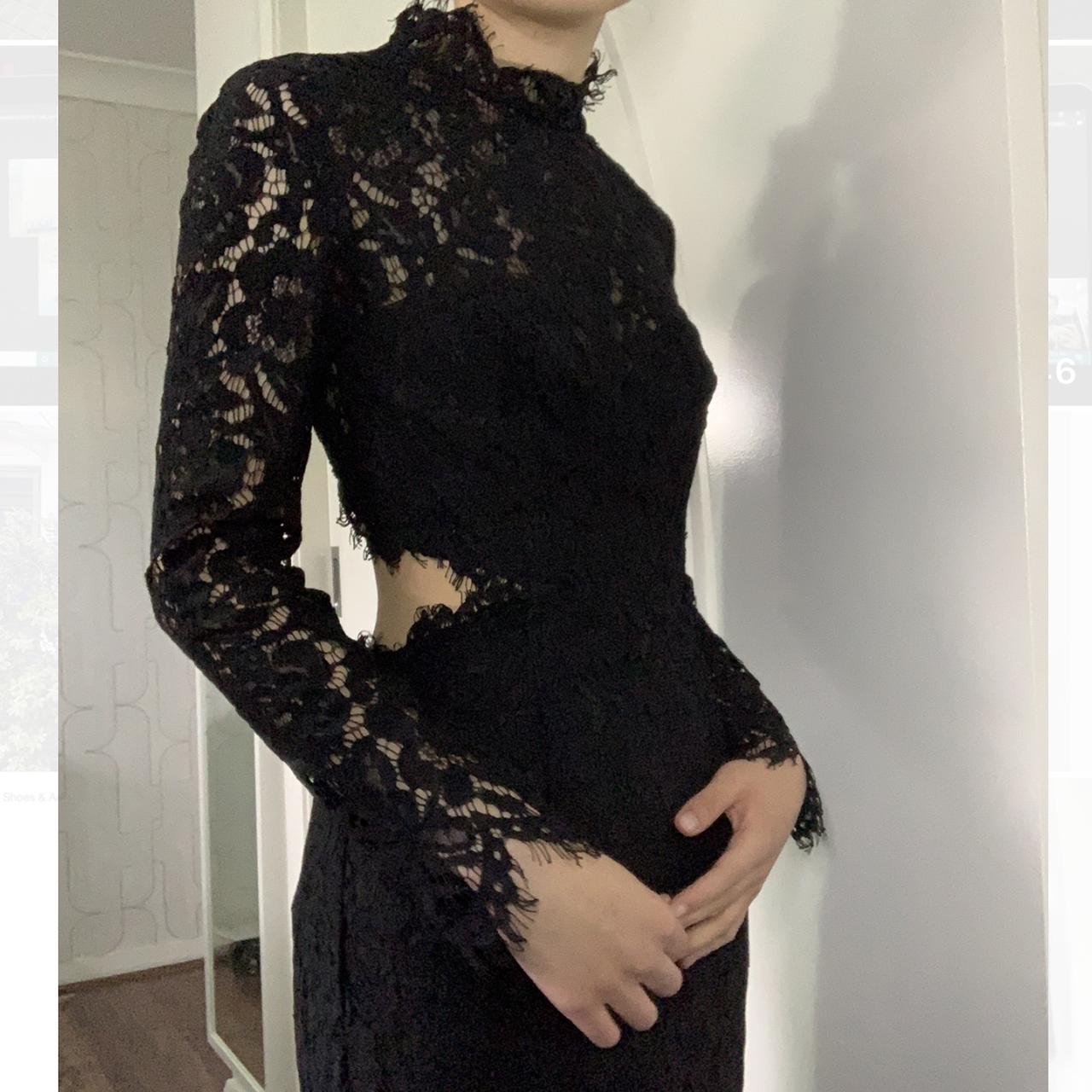 The most beautiful maxi black lace formal dress from... - Depop