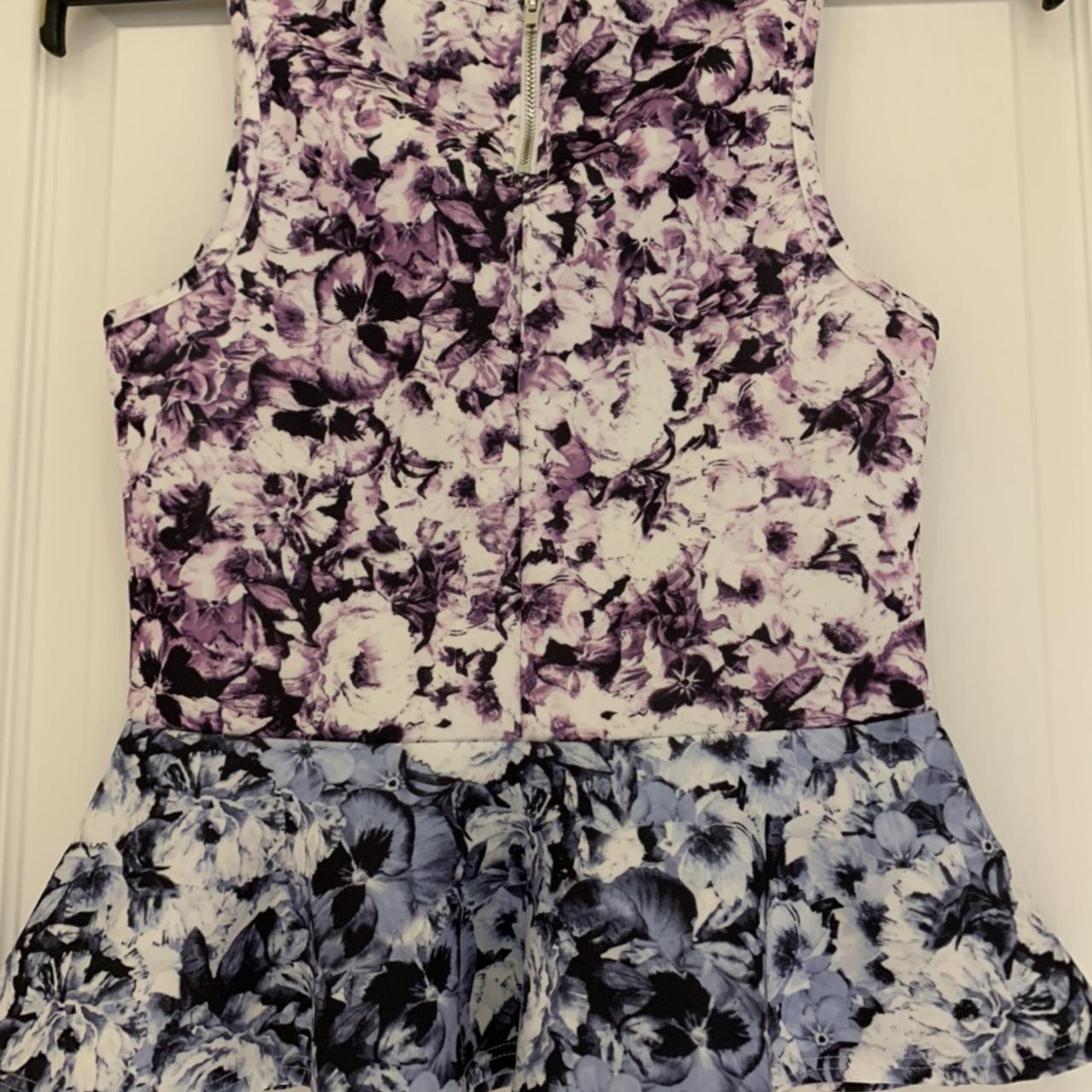 Girls flowery peplum top age 14 years 💜💜💜💜💜 - Depop