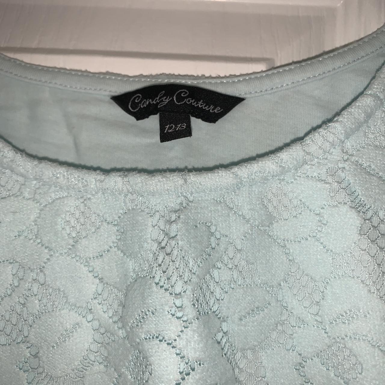 Baby blue crop top age 12/13 years new x - Depop