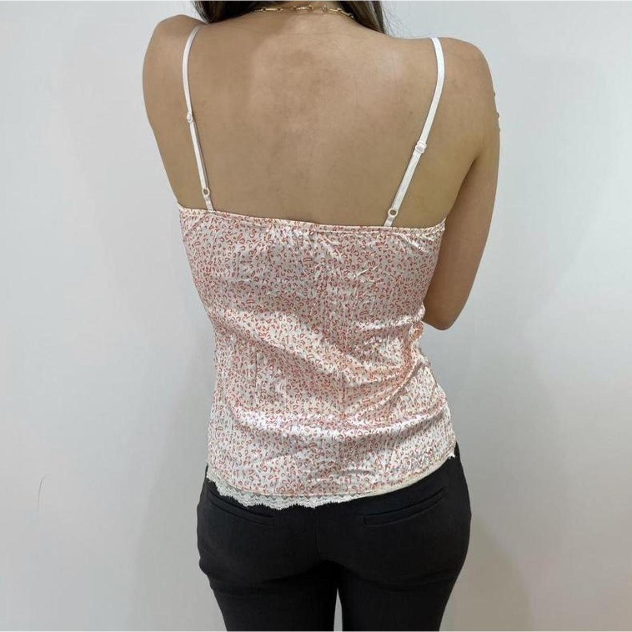 super cute cami top lace hem satin adjustable straps... - Depop