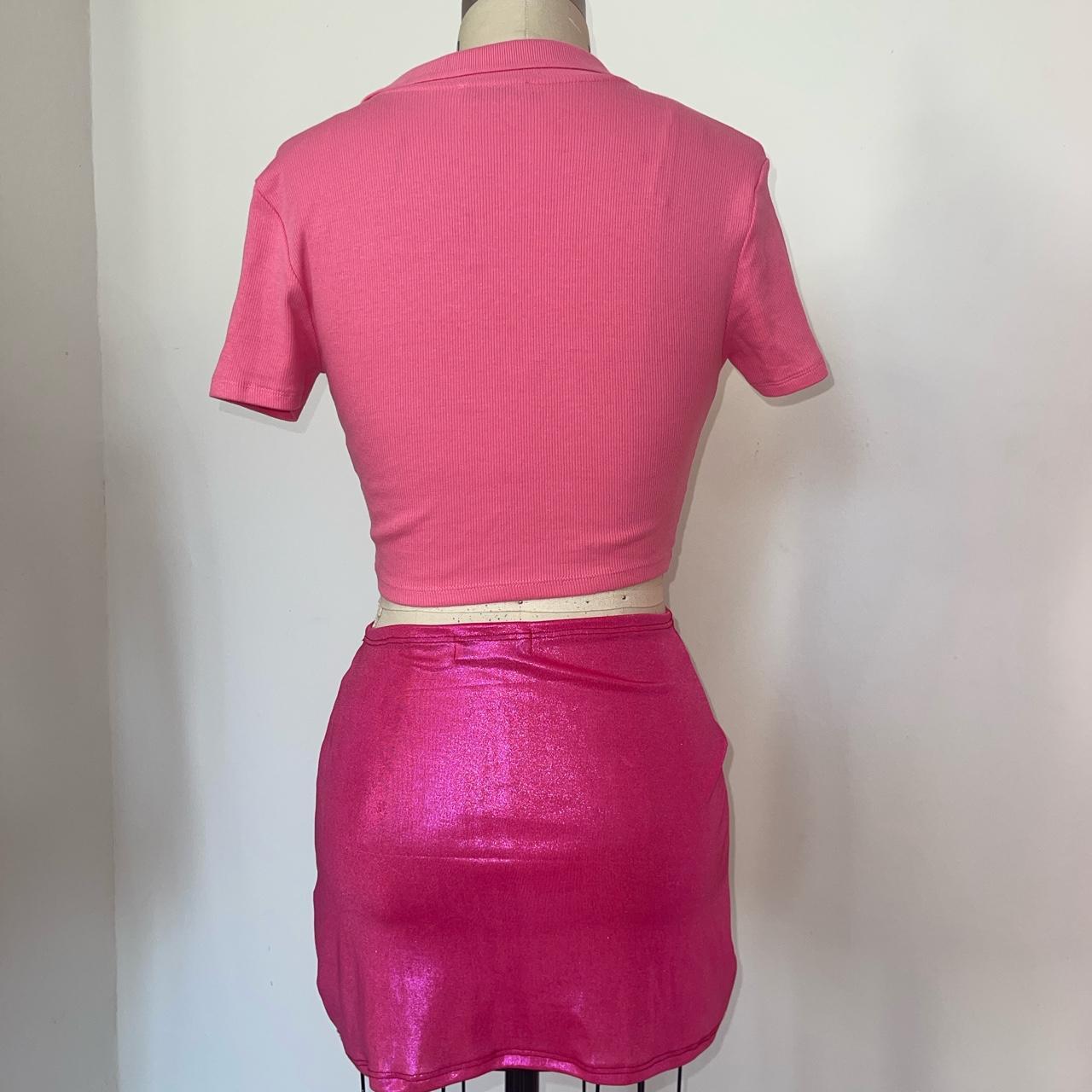 #ZARA PINK COLLARED TOP SIZE M - Depop