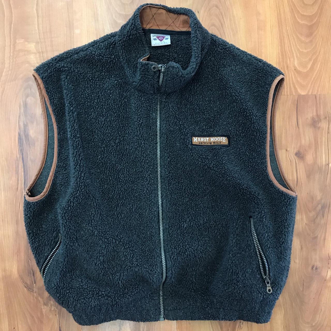 Vintage Made in USA Retro Deep Pile Fleece Vest.... - Depop