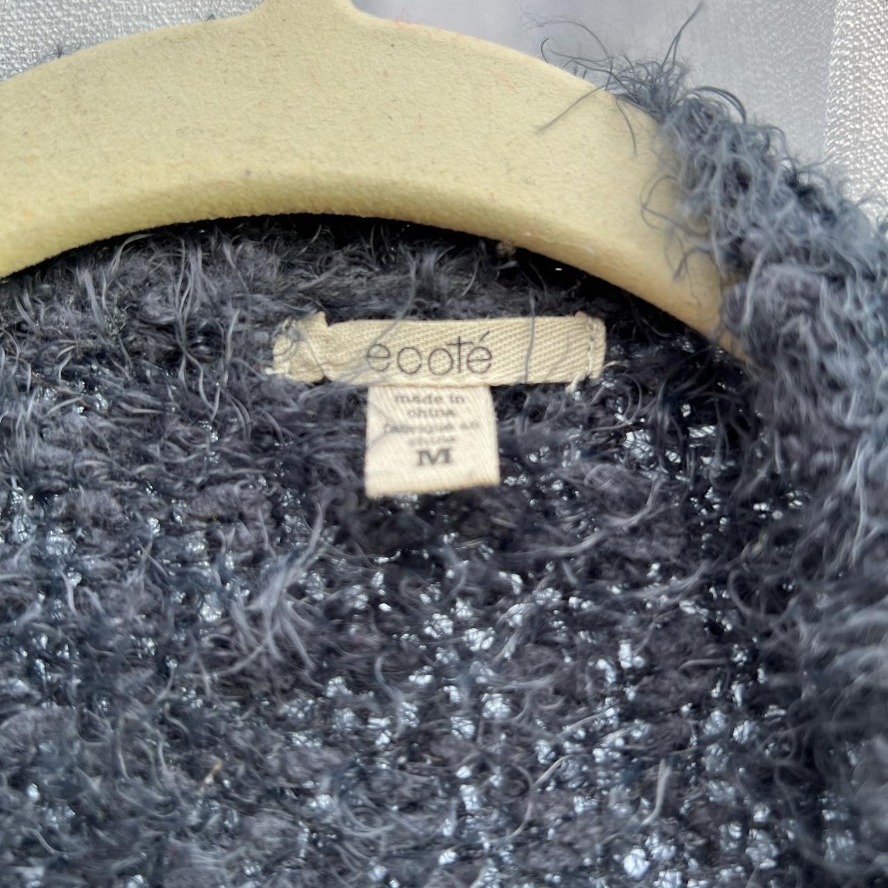 Ecote Elena Fuzzy Navy Cardigan (urban outfitters... - Depop