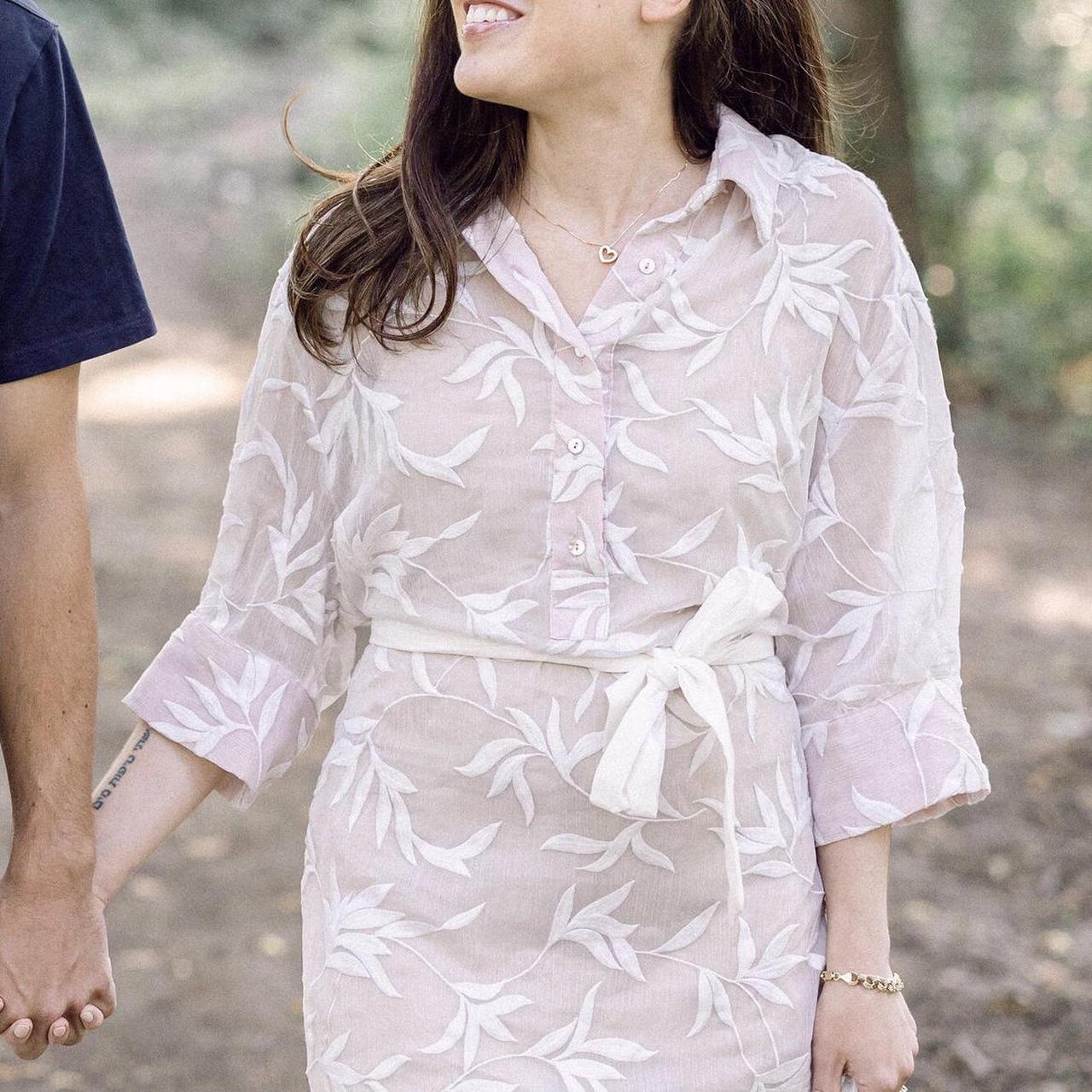 ZARA vintage embroidered sarong dress with side leg... - Depop