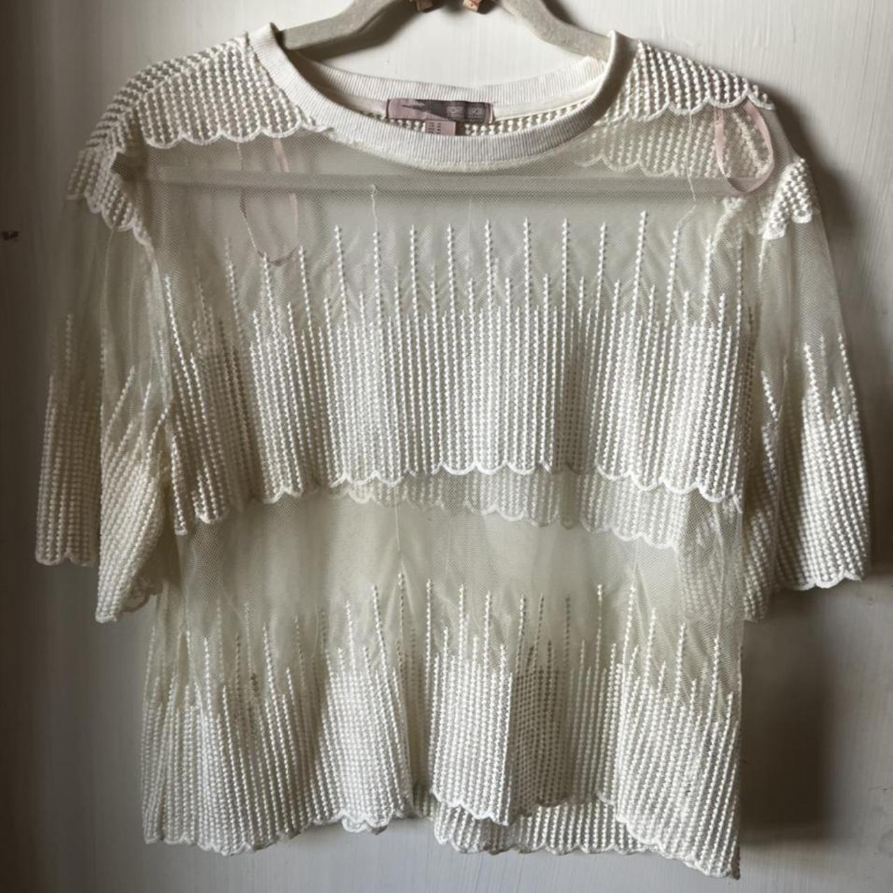 Vintage Forever 21! Transparent box shirt with... - Depop