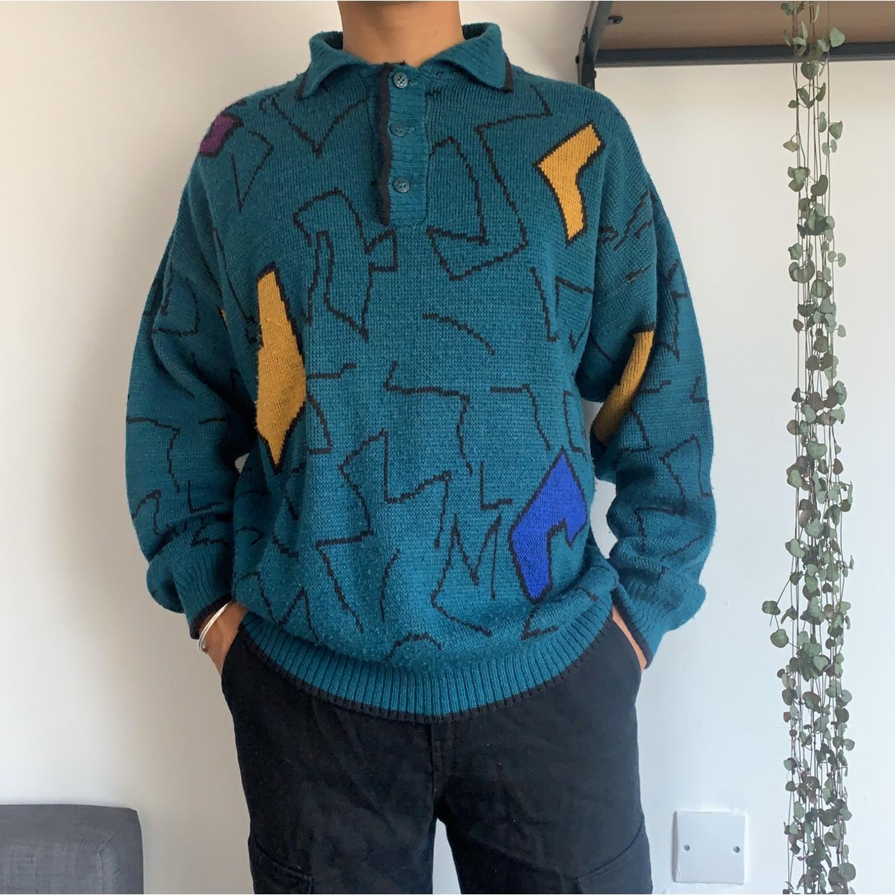 - Vintage 90s Gin Tonic Sports Wear Wool Long Sleeve... - Depop