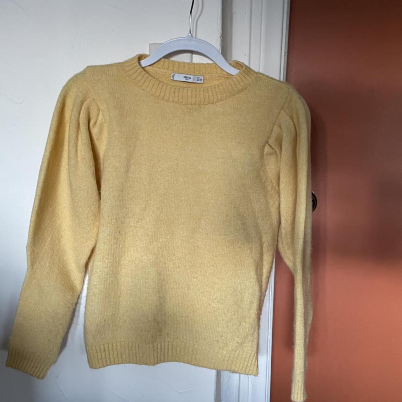 Mango Women's Yellow Jumper | Depop