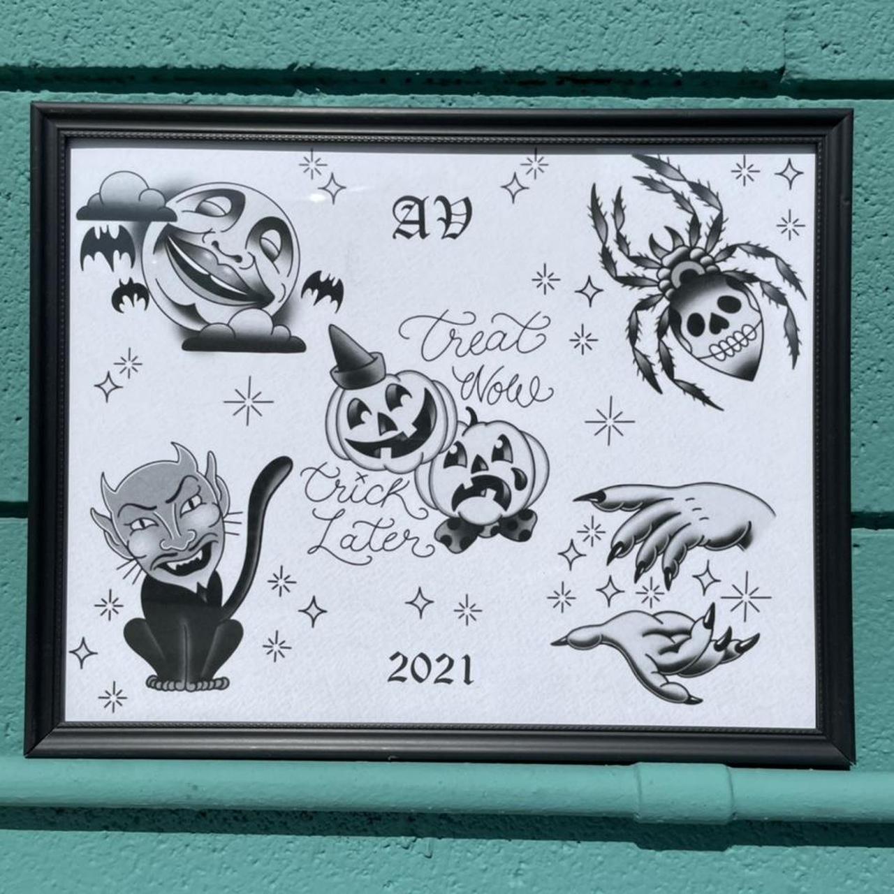 Tricks & treats flash print 11x14 on heavy card... - Depop