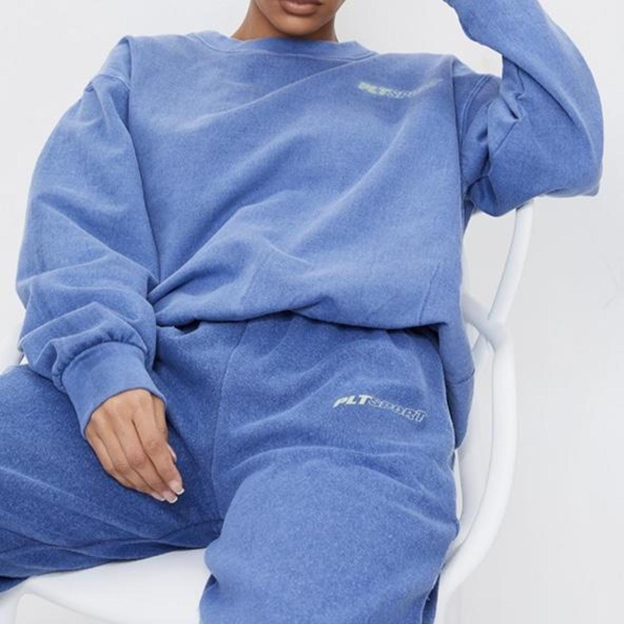 Prettylittlething blue sport lounge set - worn once... - Depop