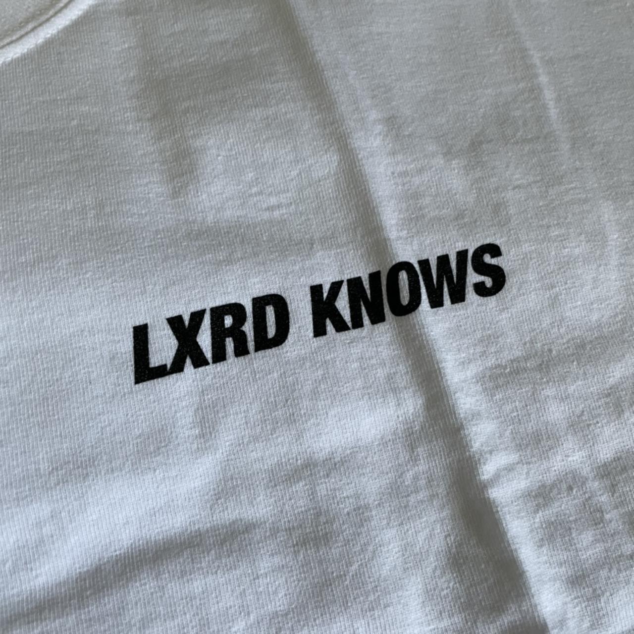 LXRD KNOWS 4 YEAR TEE Size large 10/10 brand... | Depop