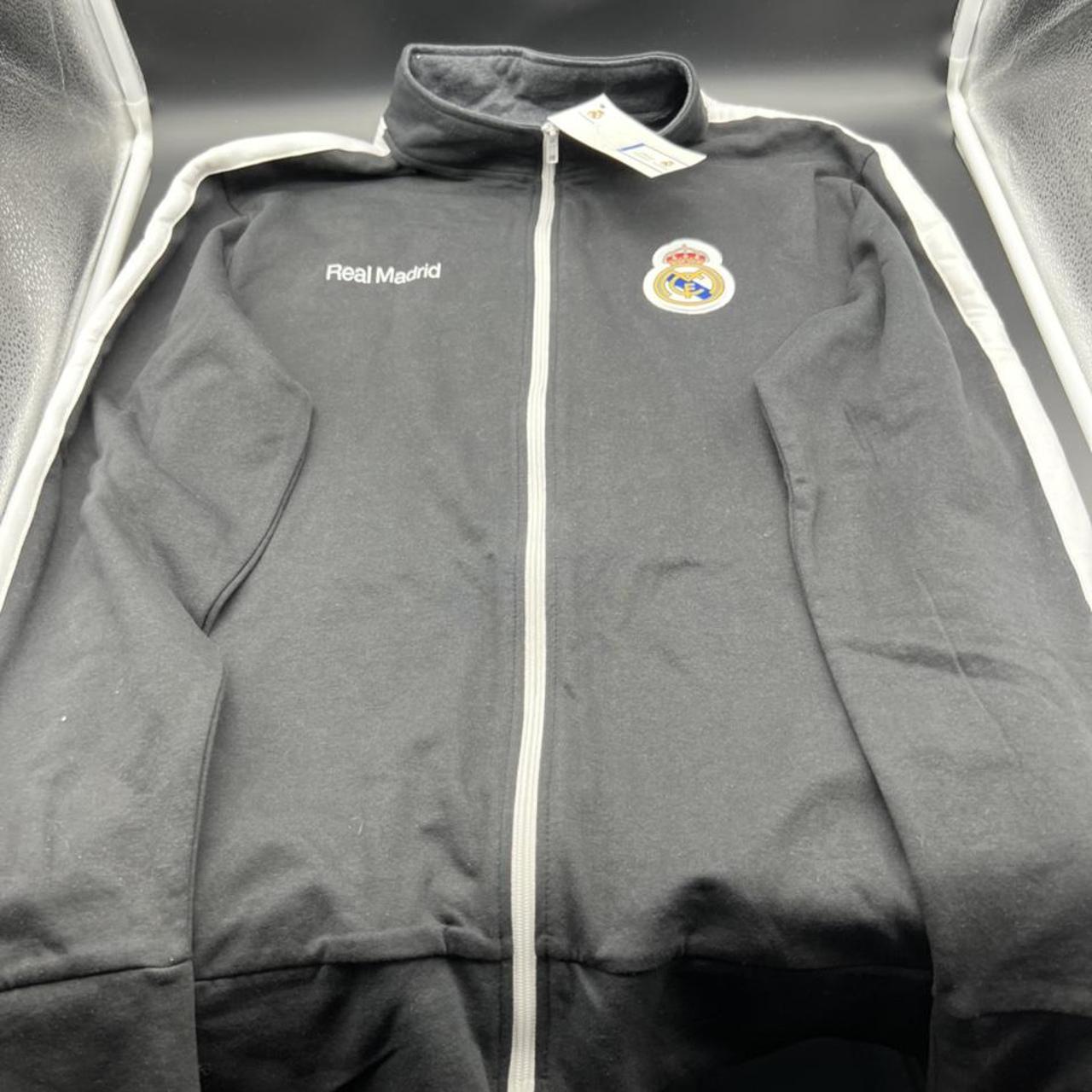 Real Madrid FC long sleeve fleece sweater with... - Depop