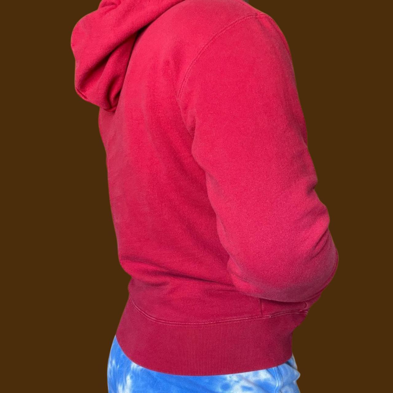 American Eagle Outfitters Mens Red And Blue Hoodie Depop