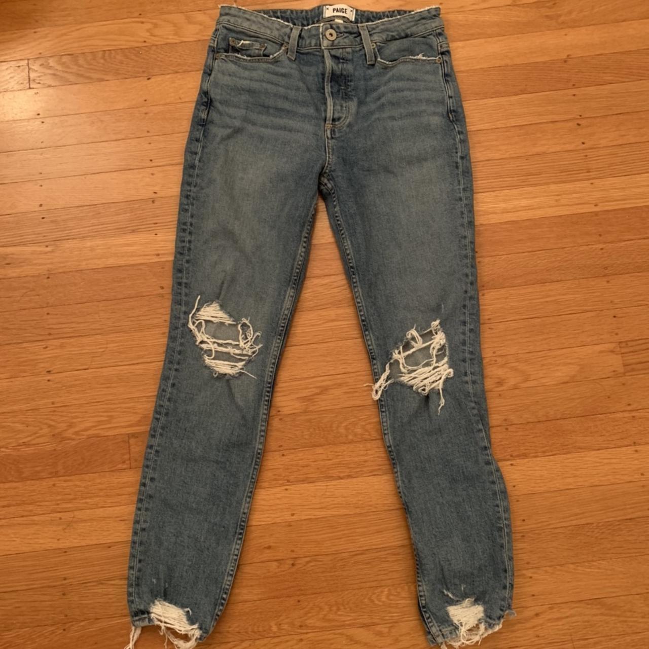 adorable PAIGE ripped jeans!! labeled as the hoxton... - Depop