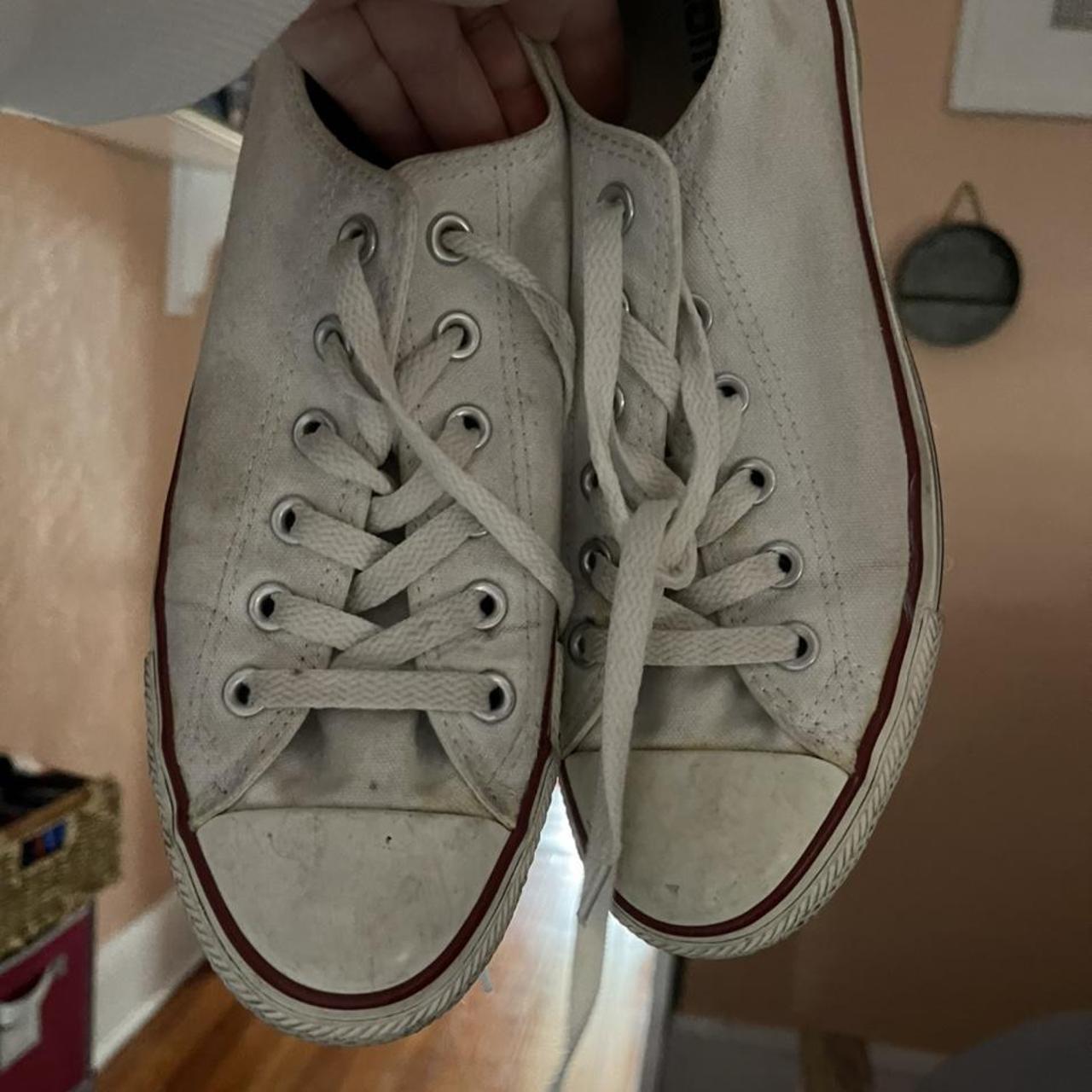 Converse Women's White Trainers | Depop