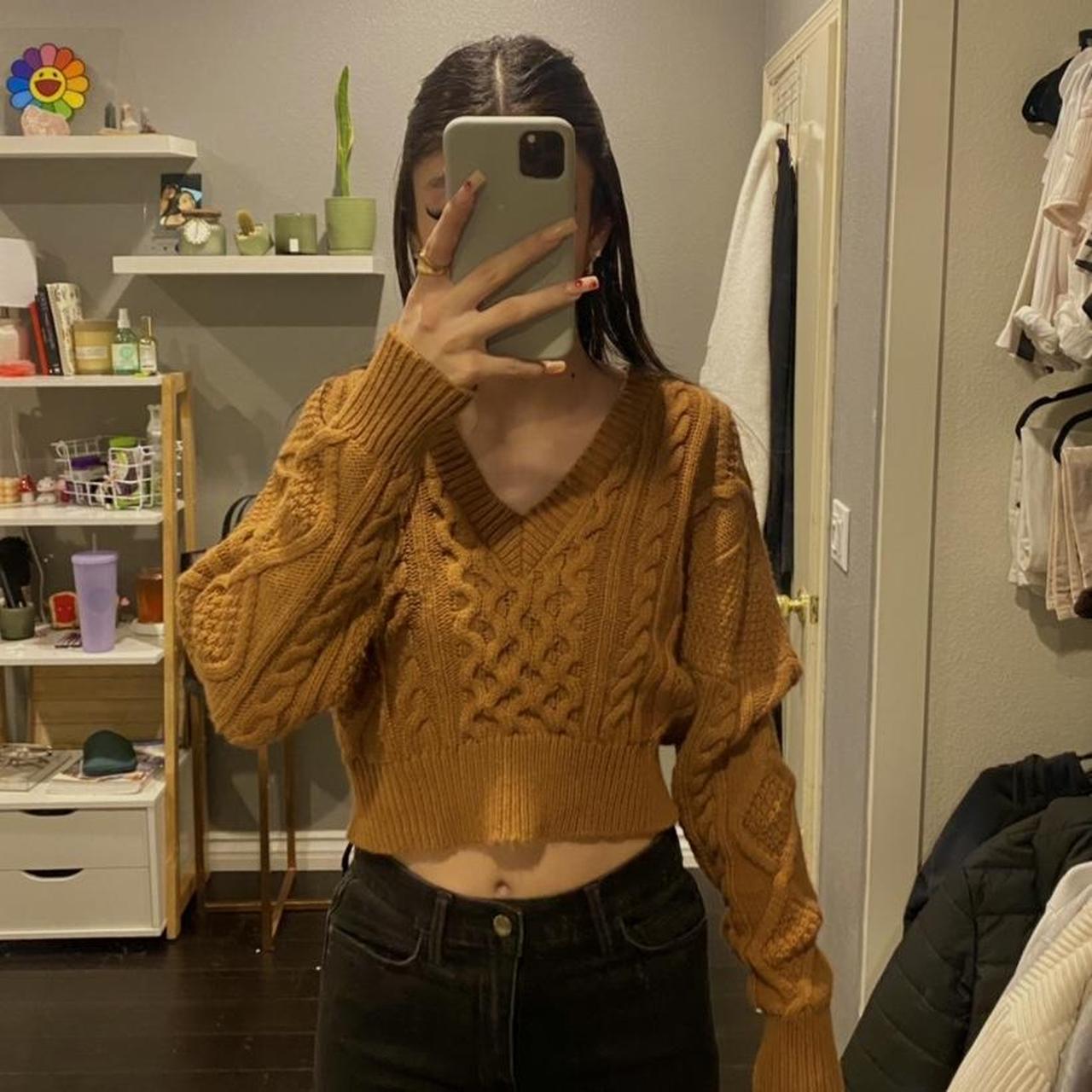 Missguided Burnt Orange Chunky Knit Sweater Fits Depop