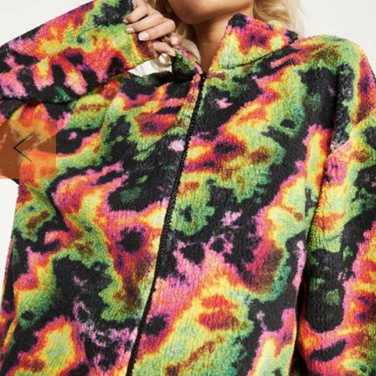 BNWT New Girl Order zip up tie dye fleece 🍄🌅 Warm n... - Depop