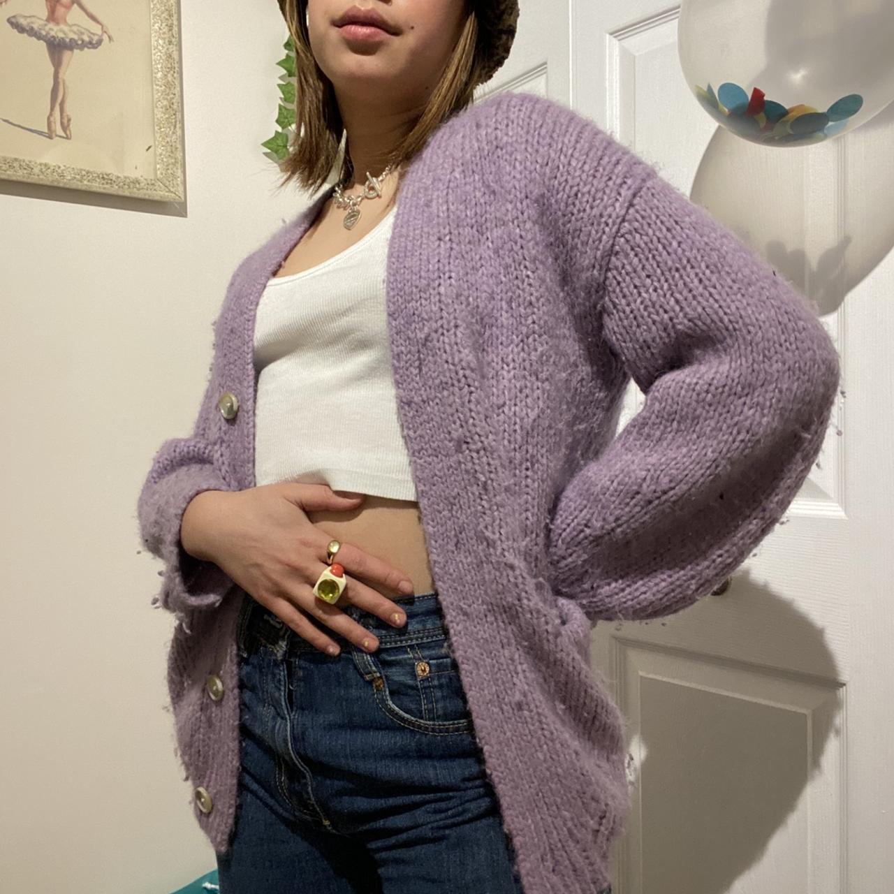 The coziest Aritzia lilac Wool cardigan 💜🤍💜 Again... - Depop