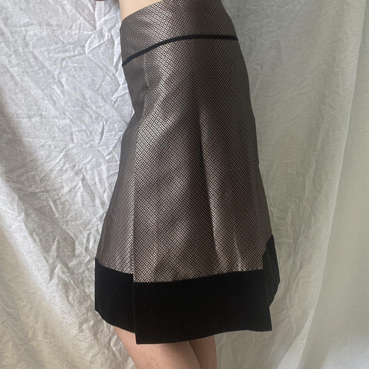 Women's Black and Gold Skirt | Depop