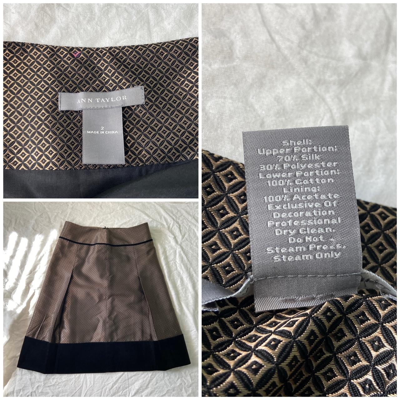 Women's Black and Gold Skirt | Depop