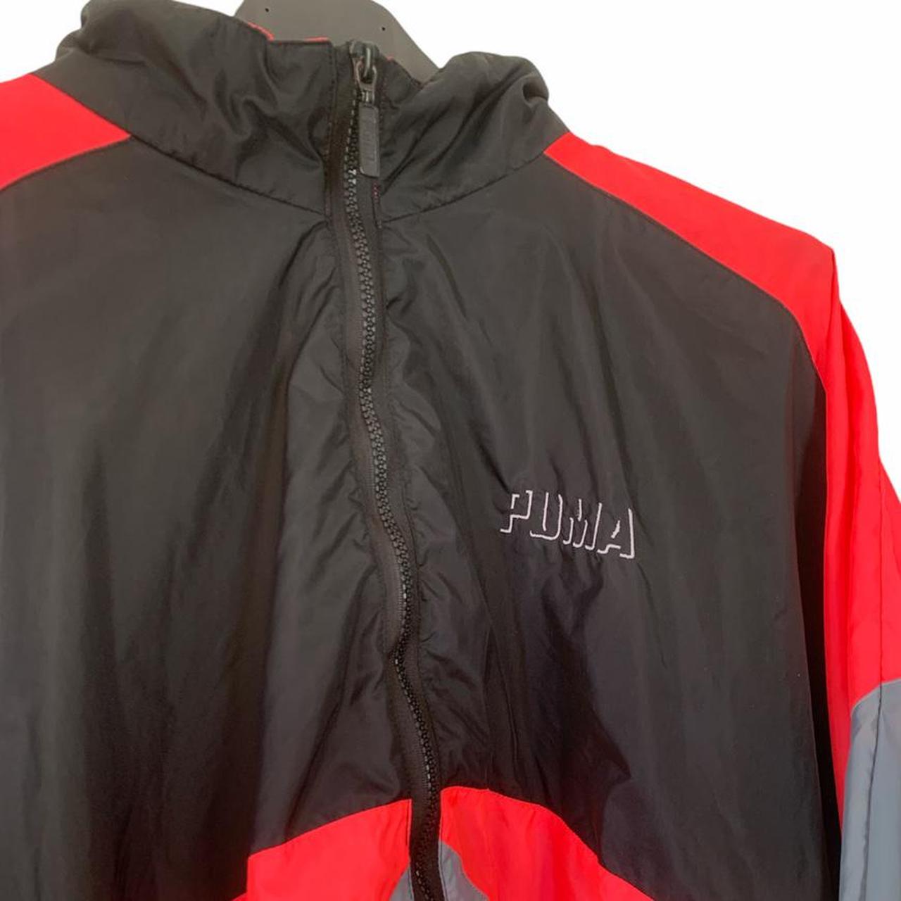 Puma Women's Pink and Grey Coat | Depop