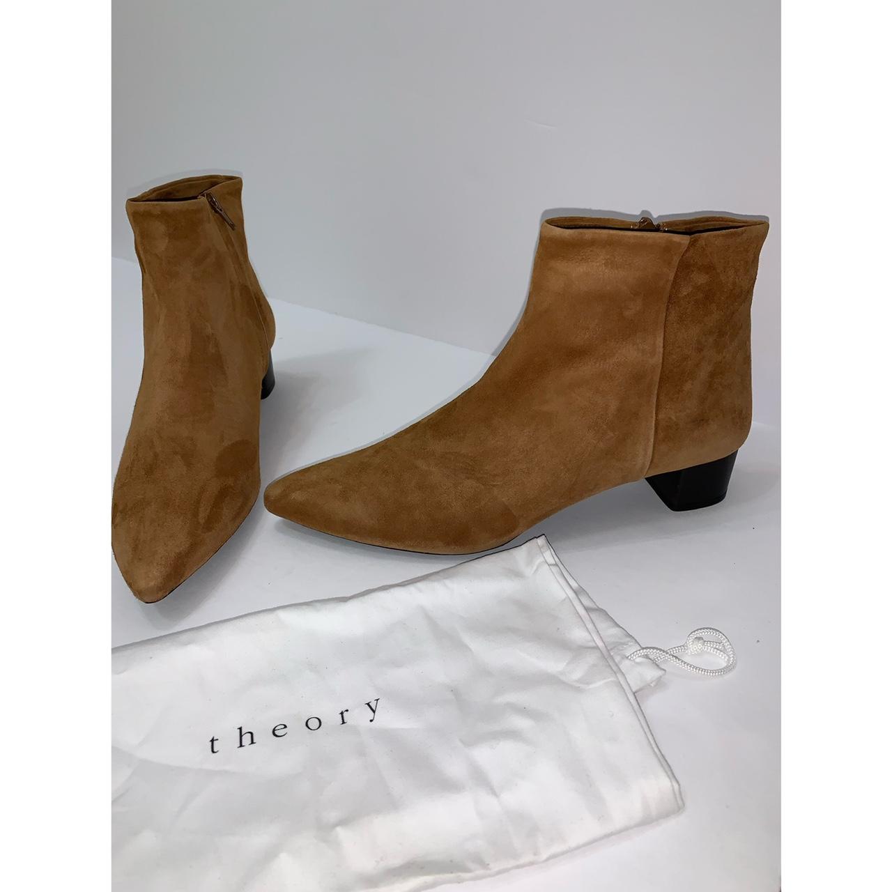 Theory Women's Brown Boots | Depop