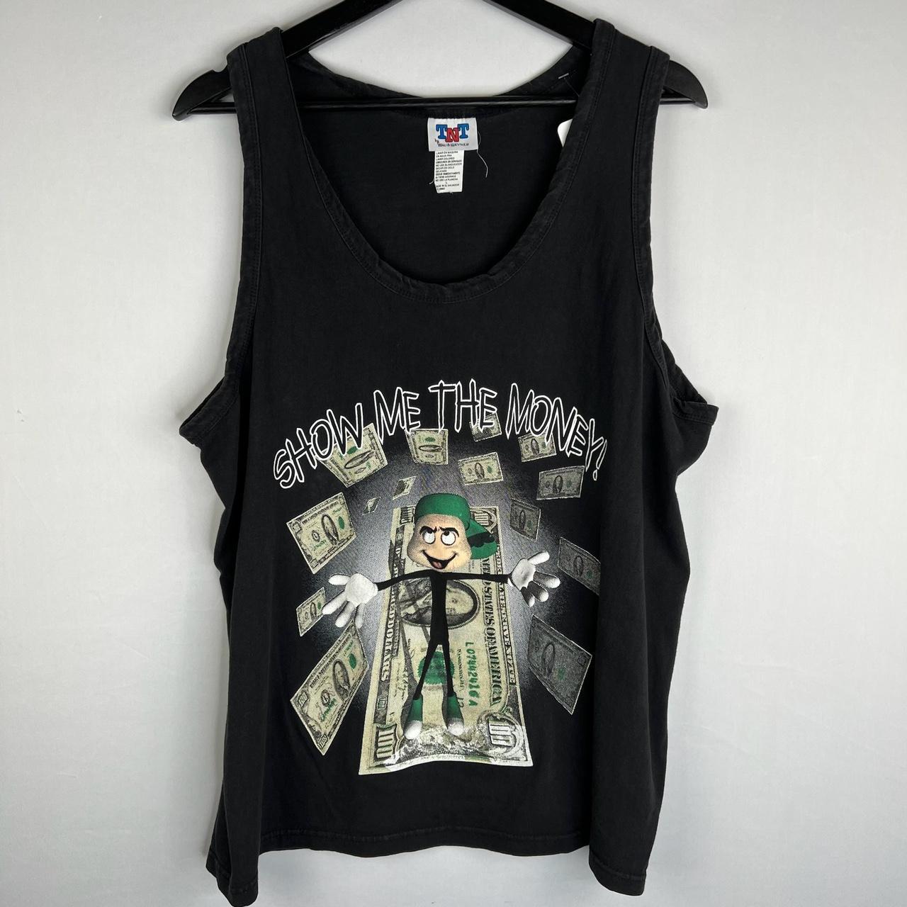 00s "Show Me The Money!" Tank-Top TNT Tag Black... - Depop