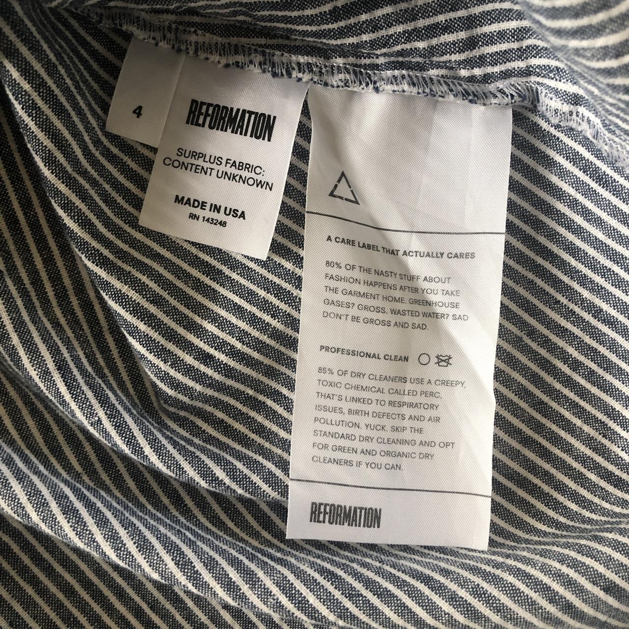 Reformation two piece set with a cropped, ruffle... - Depop