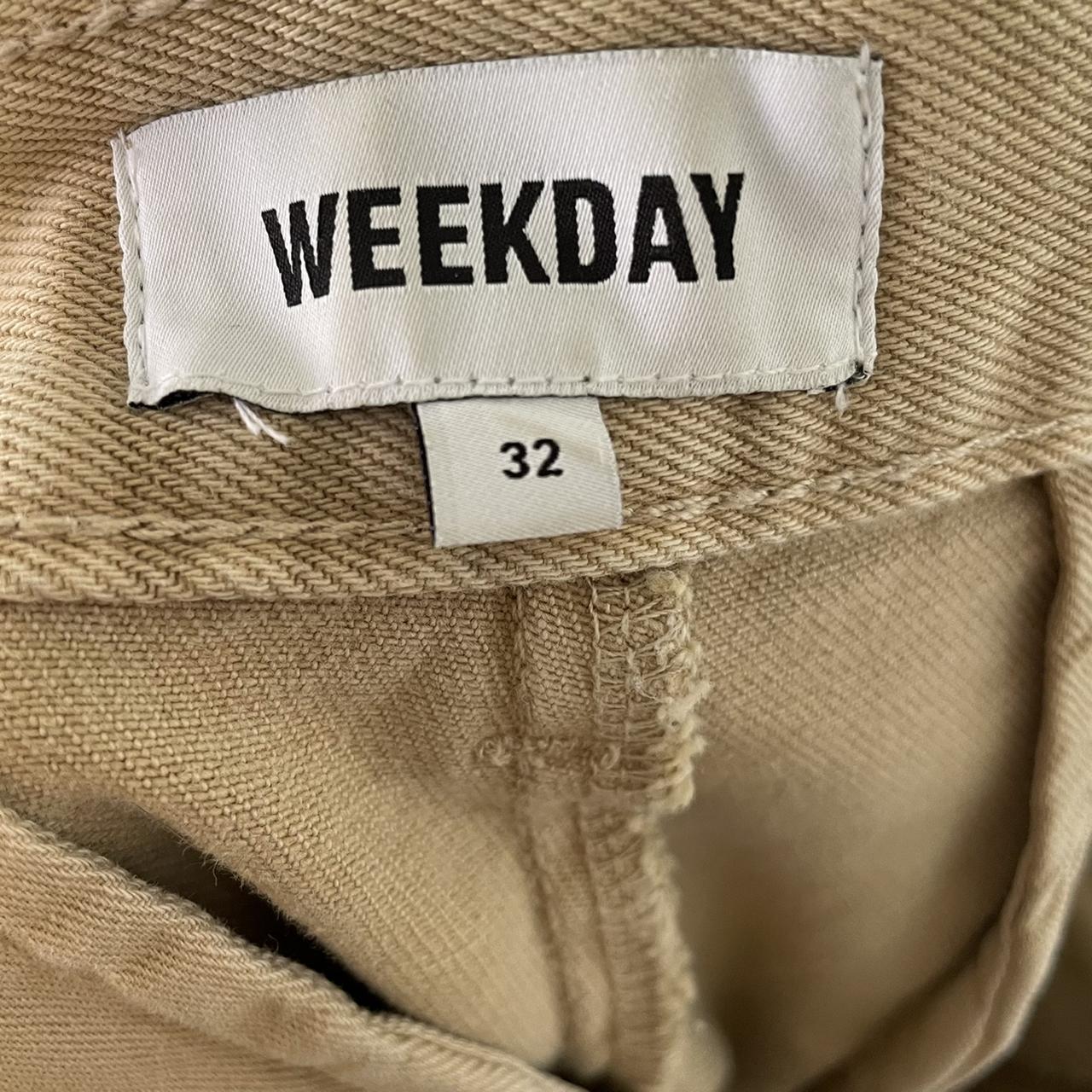 Weekday stone trousers. Worn condition, only a few... - Depop