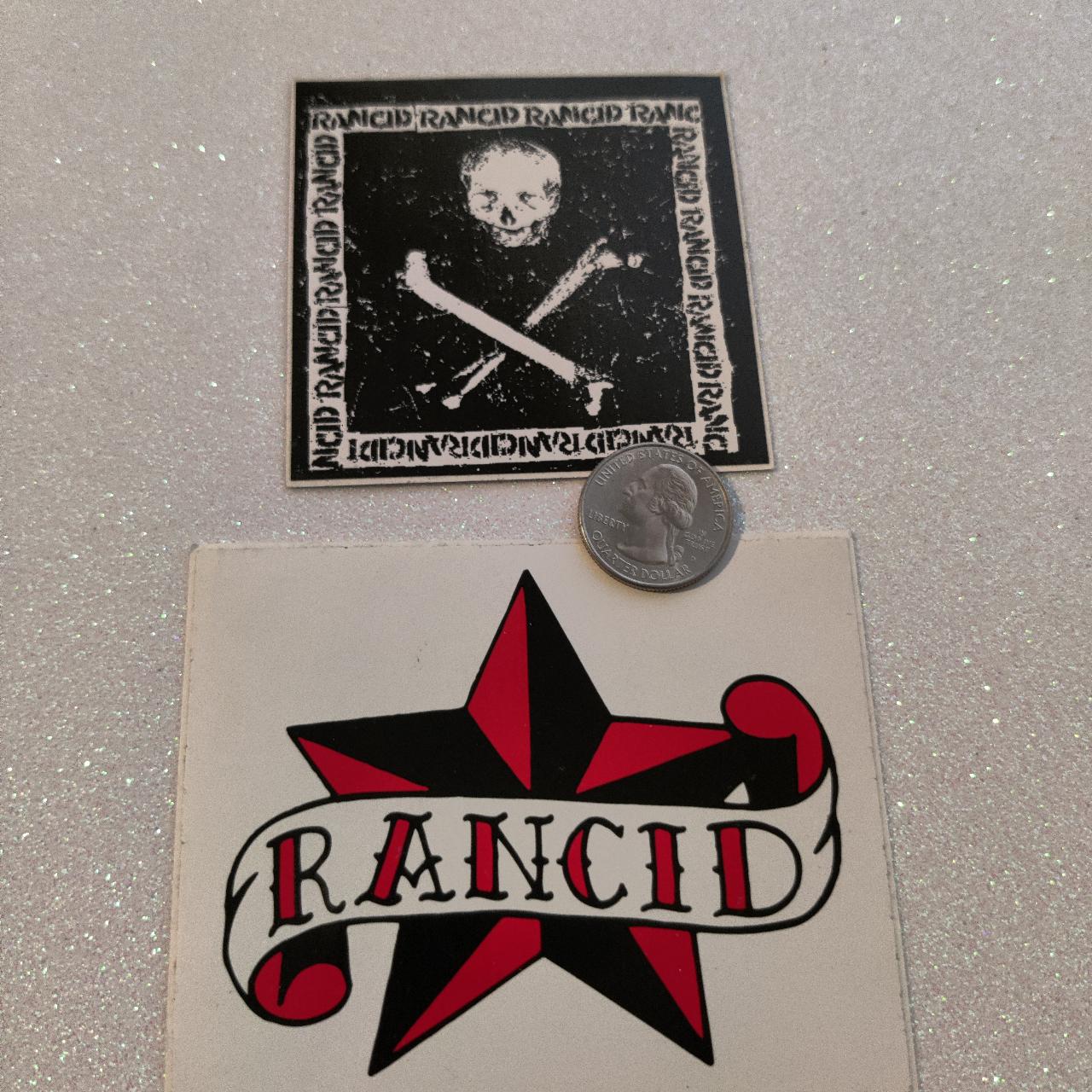 2 rare and vintage Rancid promo stickers. Perfect... - Depop