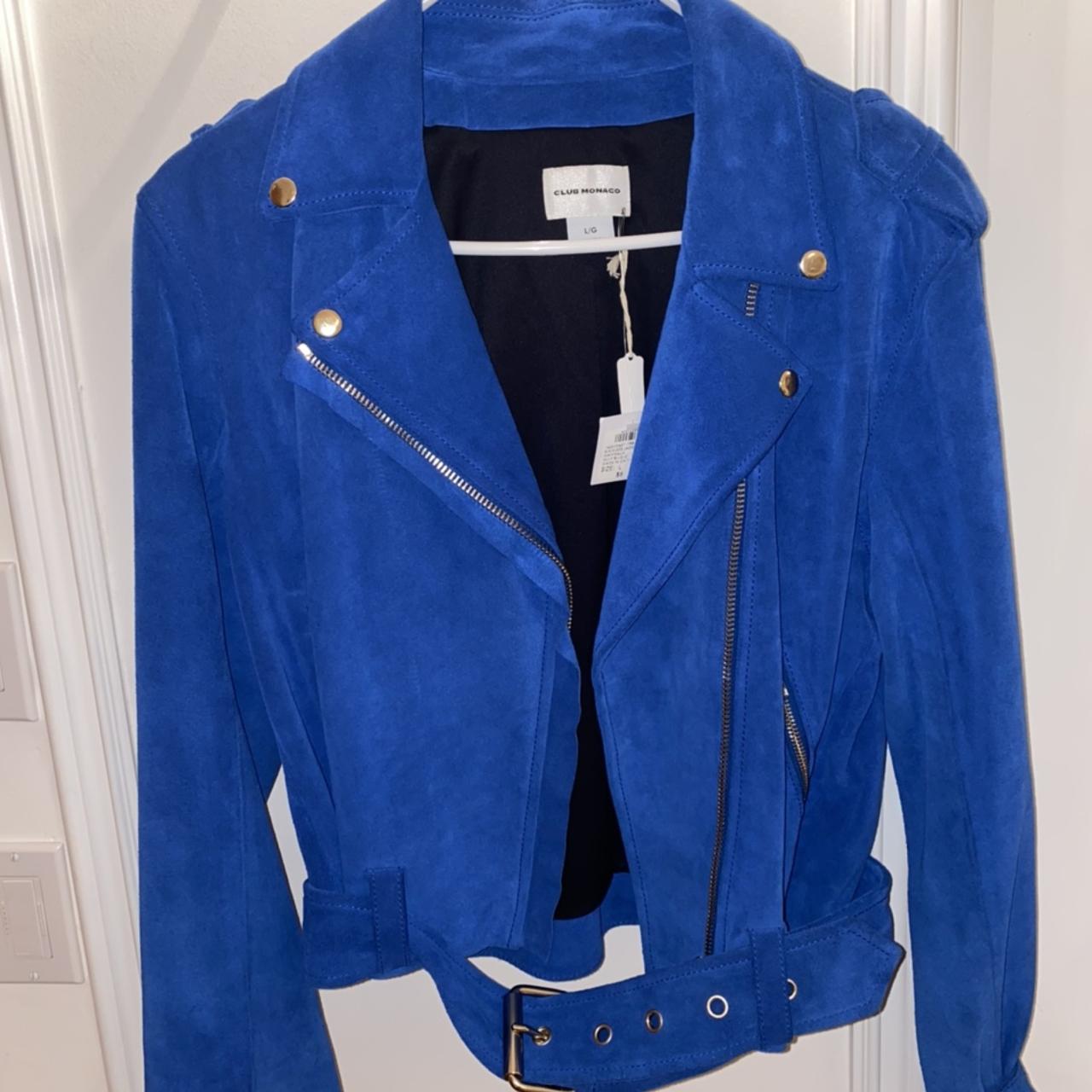 BRAND NEW: Club Monaco Suede Jacket Size: L... - Depop
