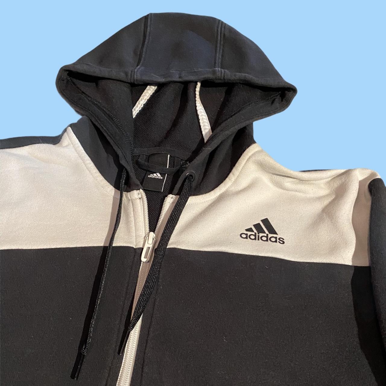 ADIDAS 2 TONE HOODIE SIZE: MENS L (Dm 4... - Depop