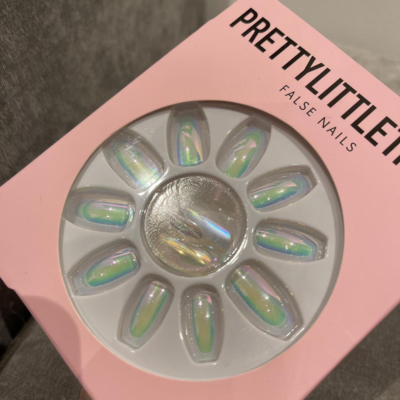 PLT press in nails Colour: chrome/Pearl Nail... - Depop