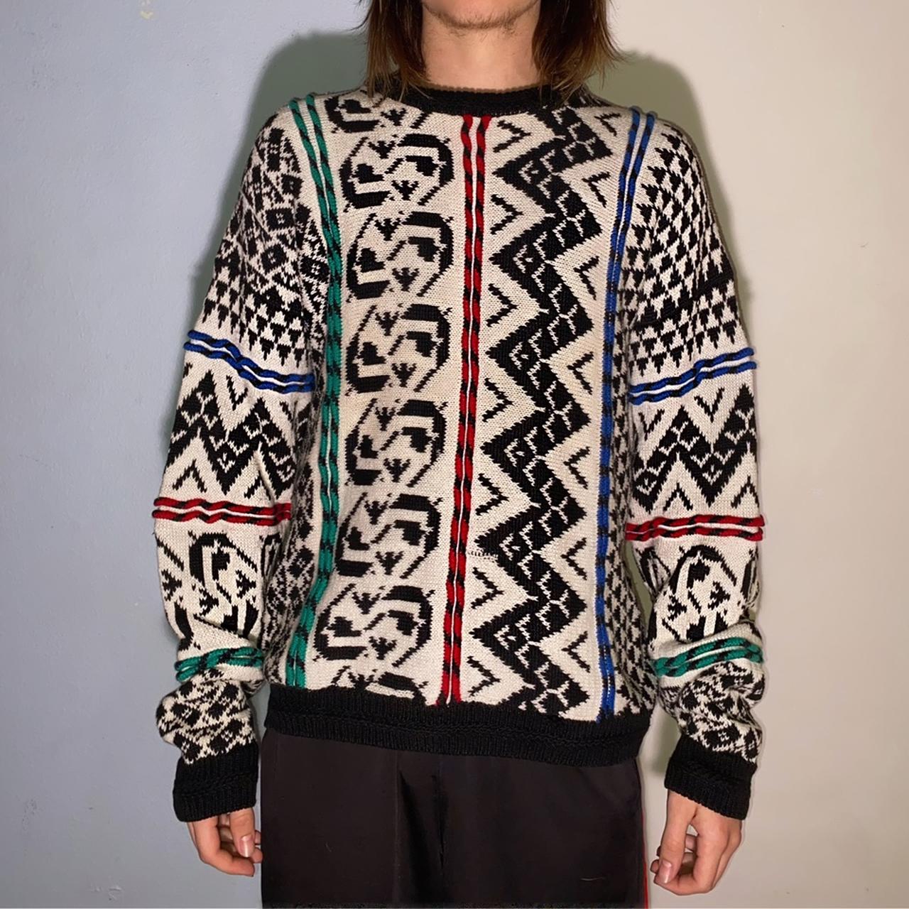 Coogi style unique sweater, extremely comfy and fits... - Depop