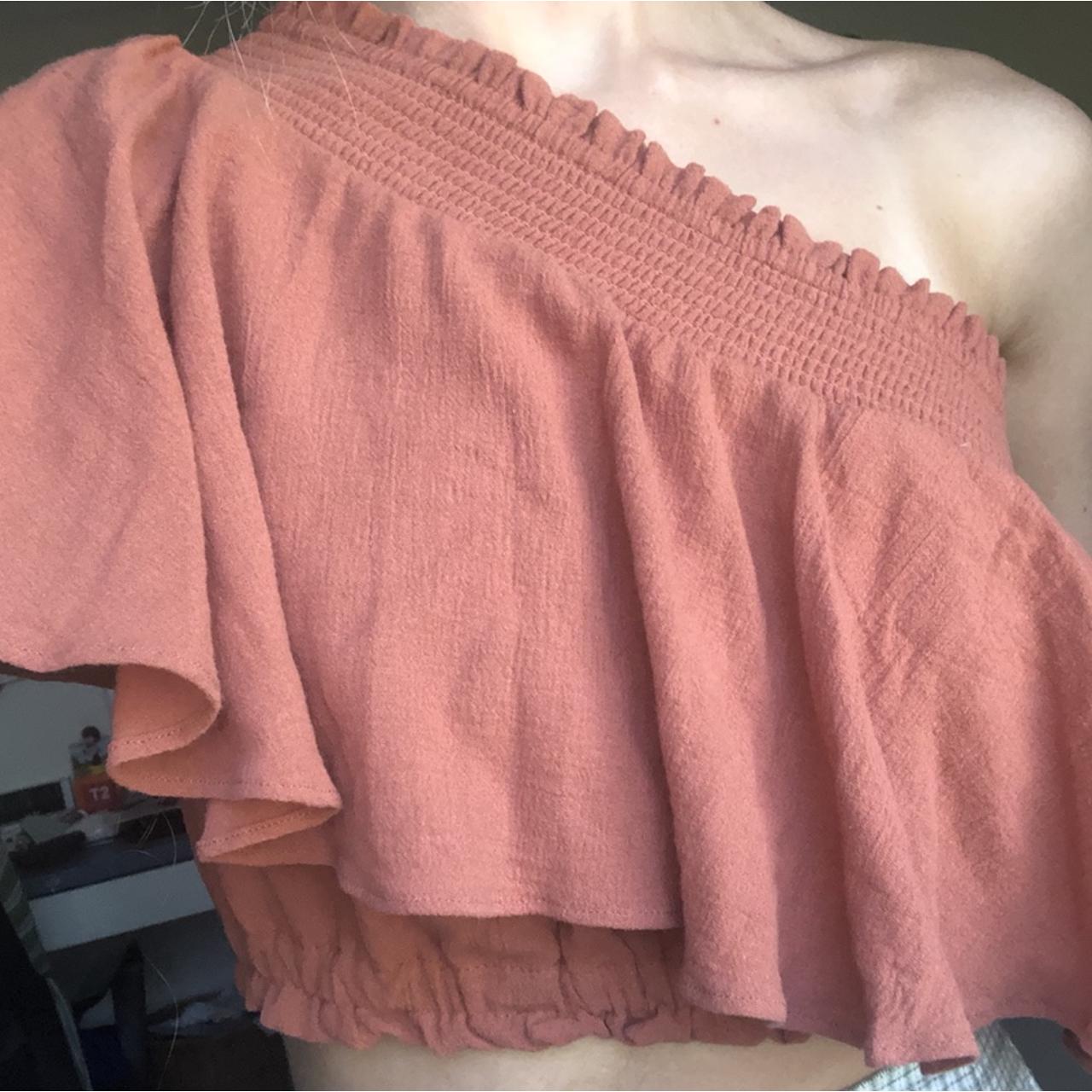 Stunning terracotta one shoulder top BNWT free... - Depop