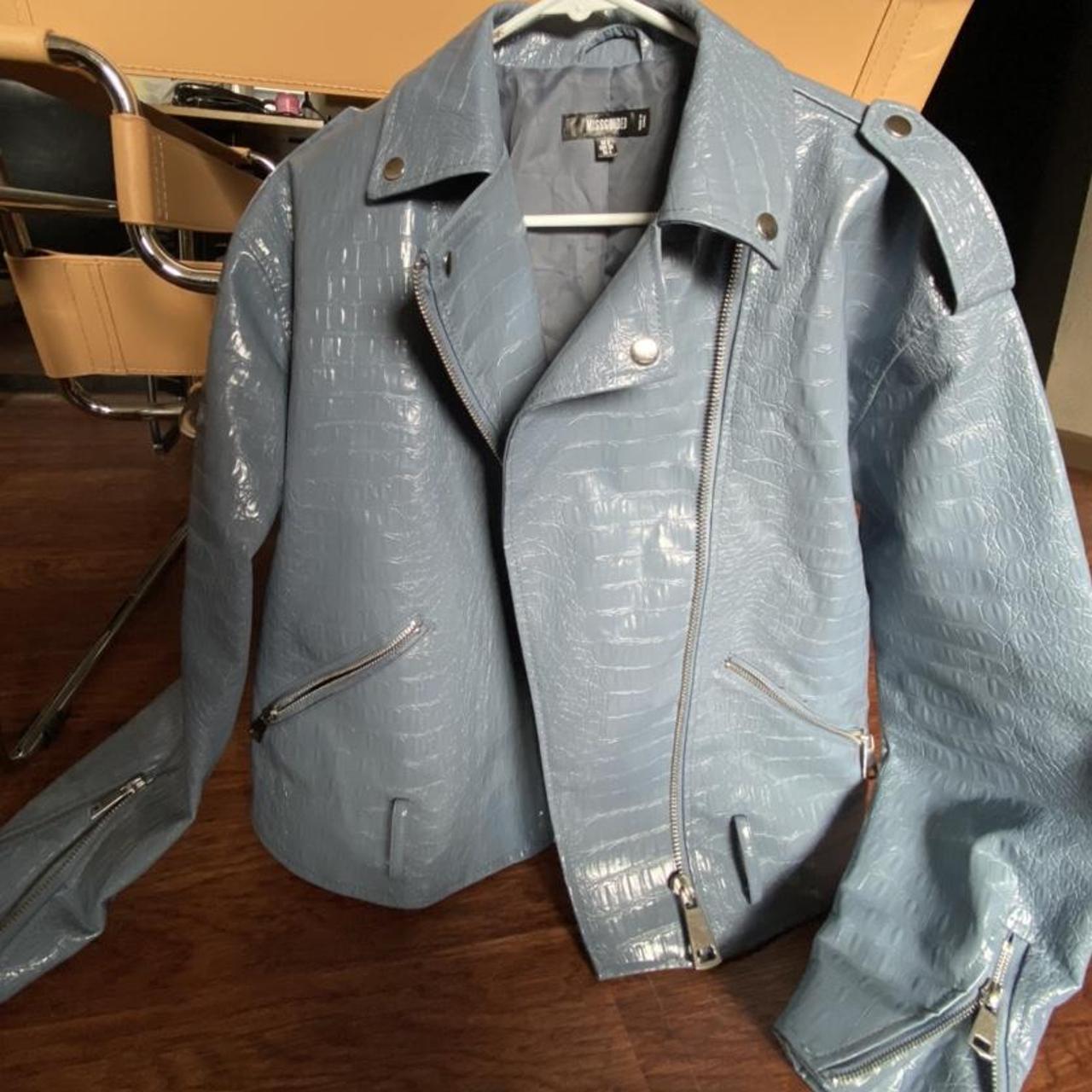 Missguided Women's Blue Jacket | Depop